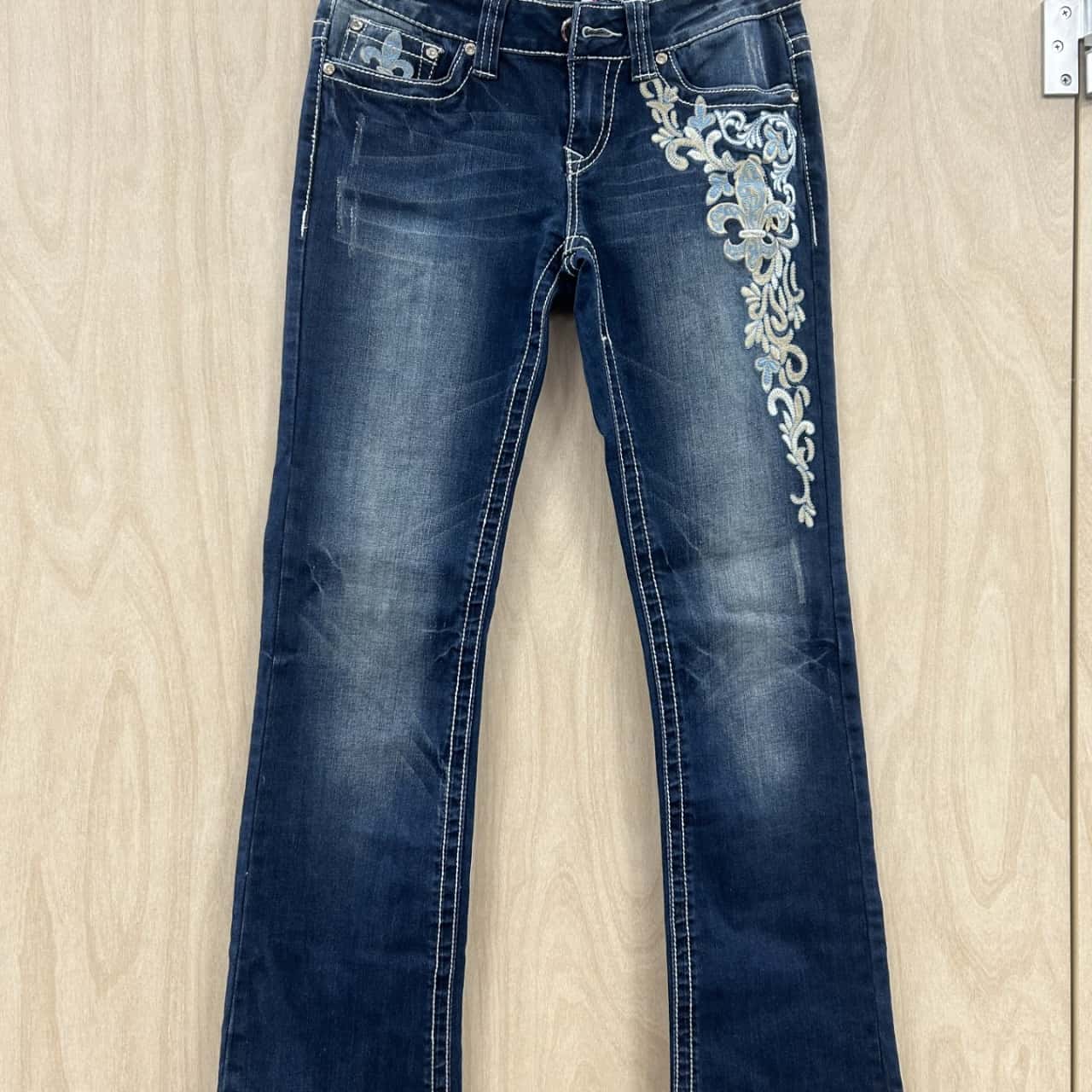 Rockin' Star Ranch USA Women's Jeans Size 28 Bootcut Jeans Navy Blue