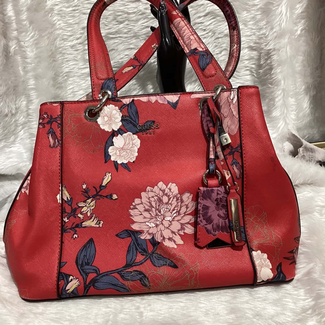 Guess Womens Handbag Multicoloured / Red (s)