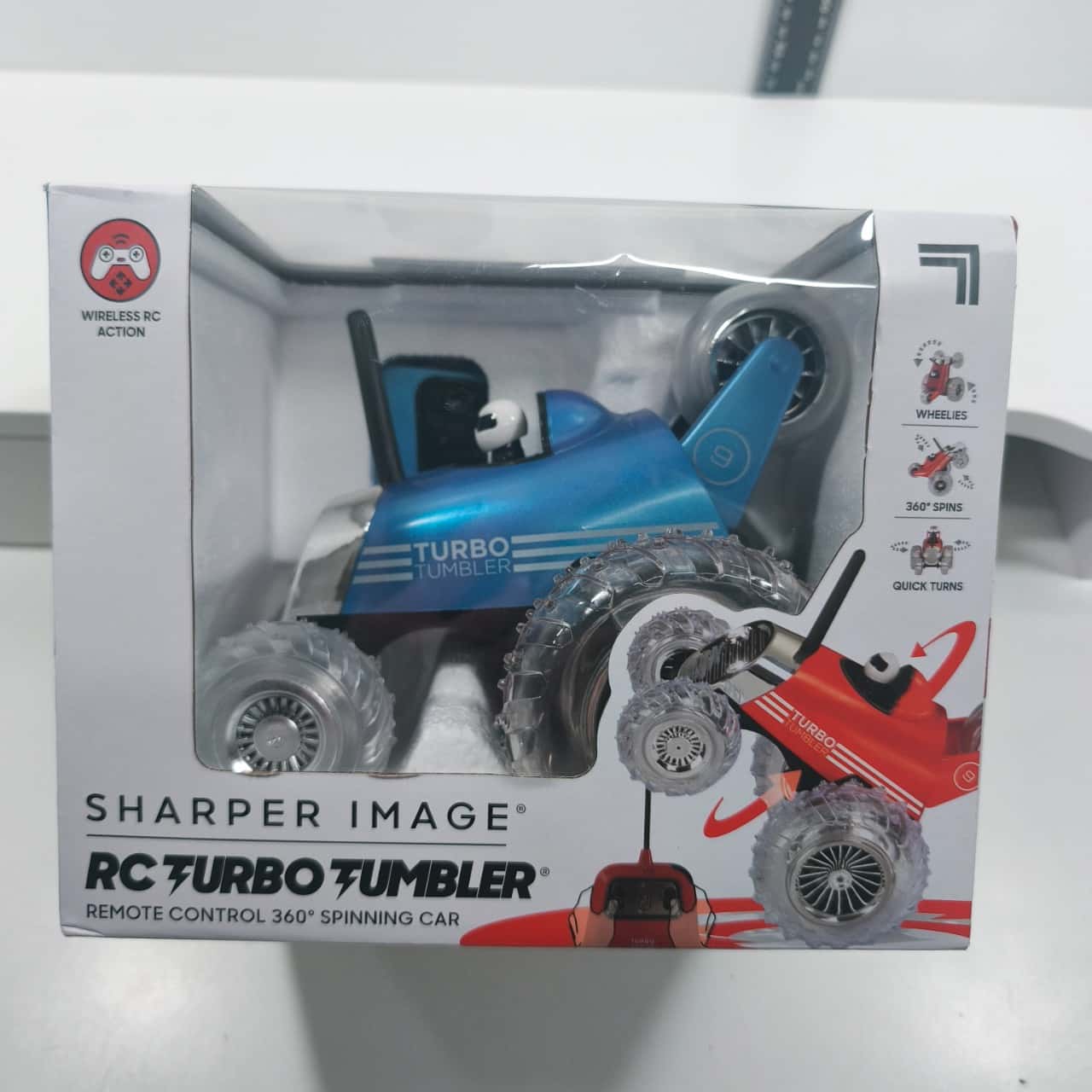 Sharper Image RC Turbo Tumbler Remote Control 360 Spinning Car Toy ...