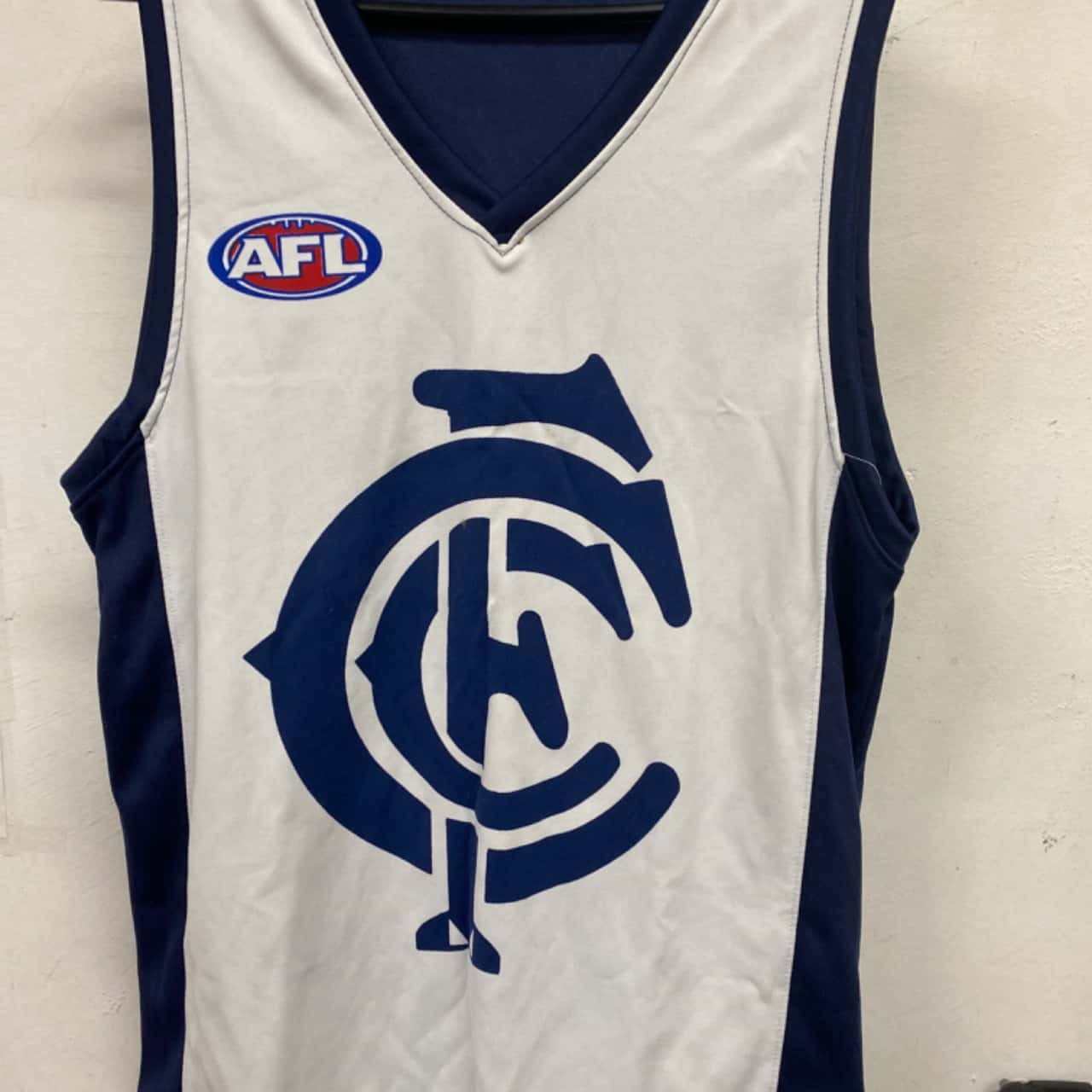 Carlton AFL Mens Size XXXL Blue / White gurnsey (s)