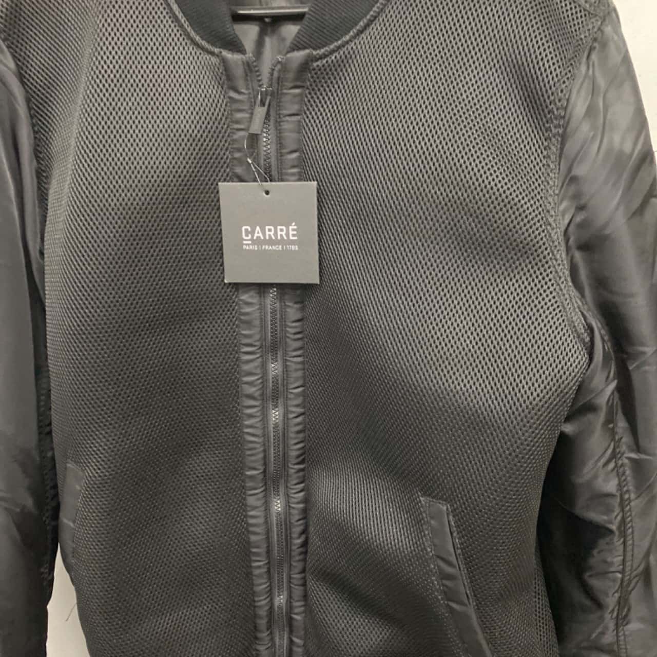 Carre Mens Size XXXL Front Zipper Black jacket (s)
