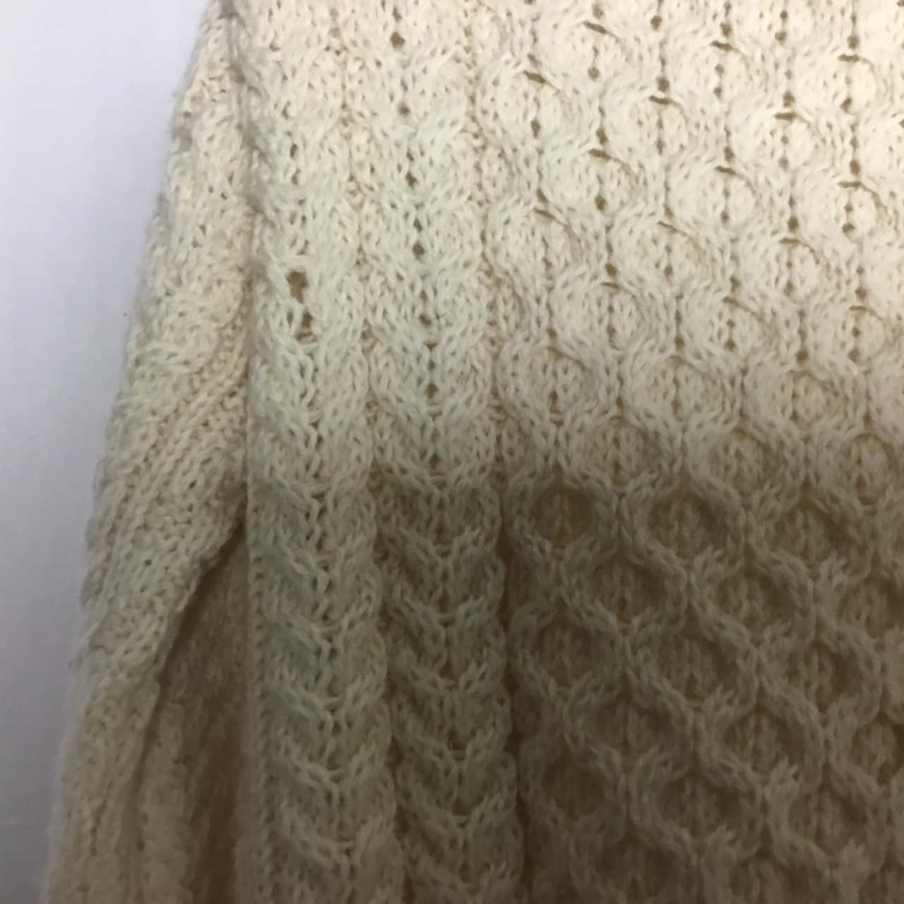 Inis Craft Cream Woollen Jumper Made in Ireland Size S