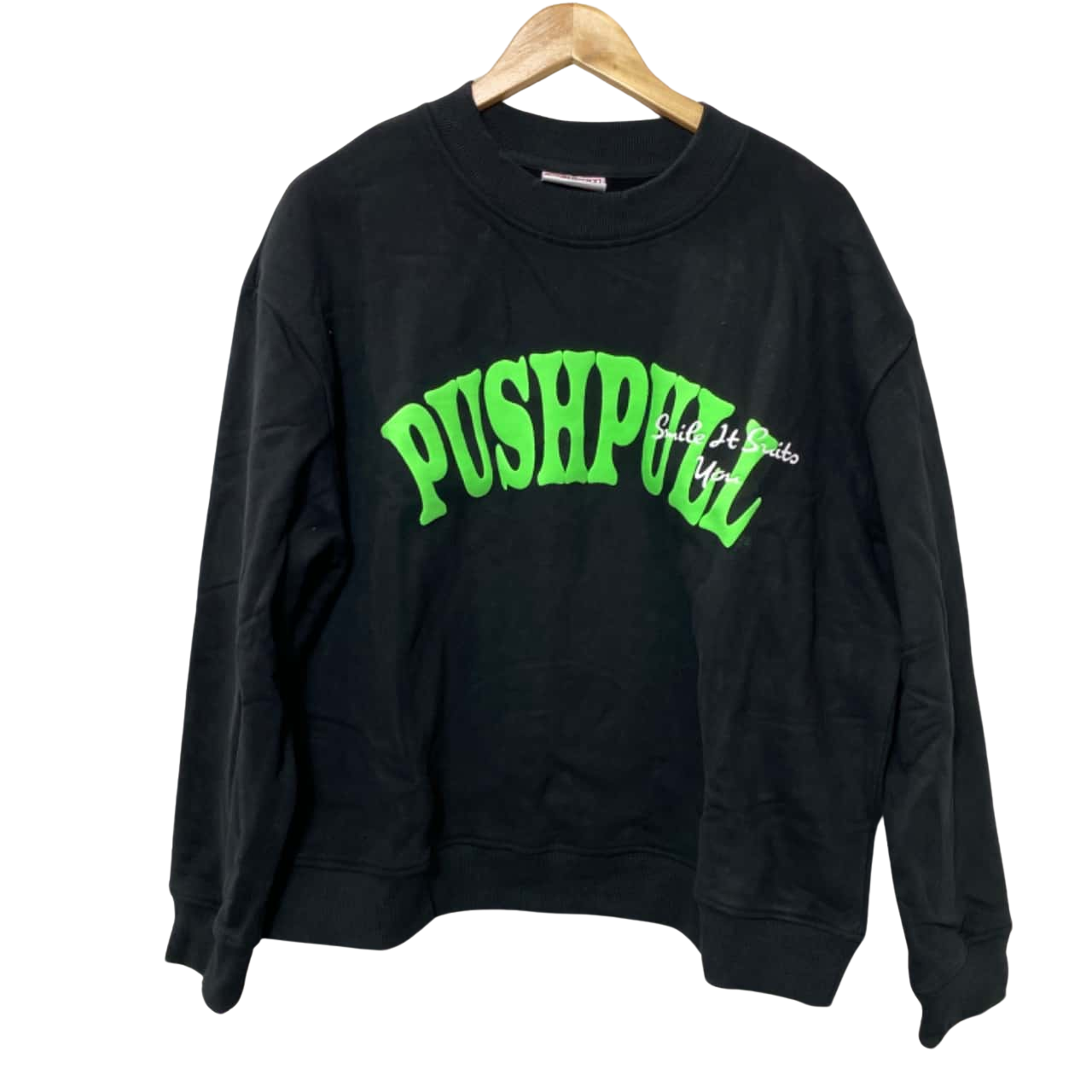 PushPull Size S/M Black, White & Green Sweatshirt(s)