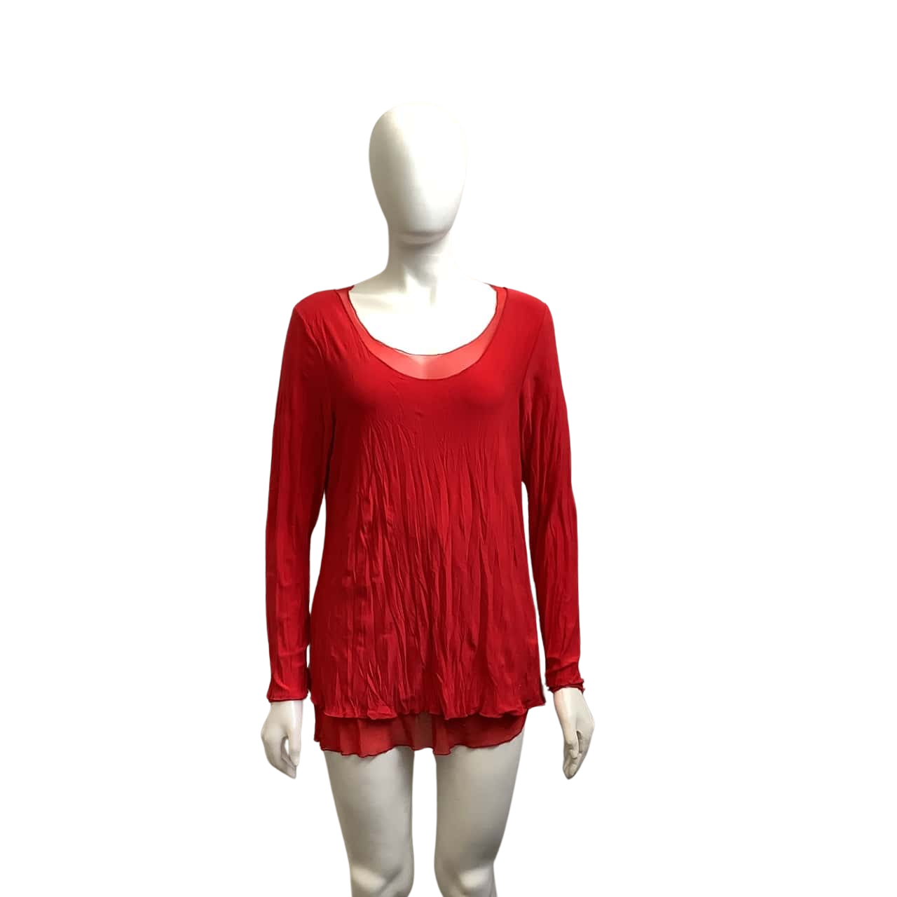 Brand New Motto Women's Size 18 Mesh Layer Top Red(s)
