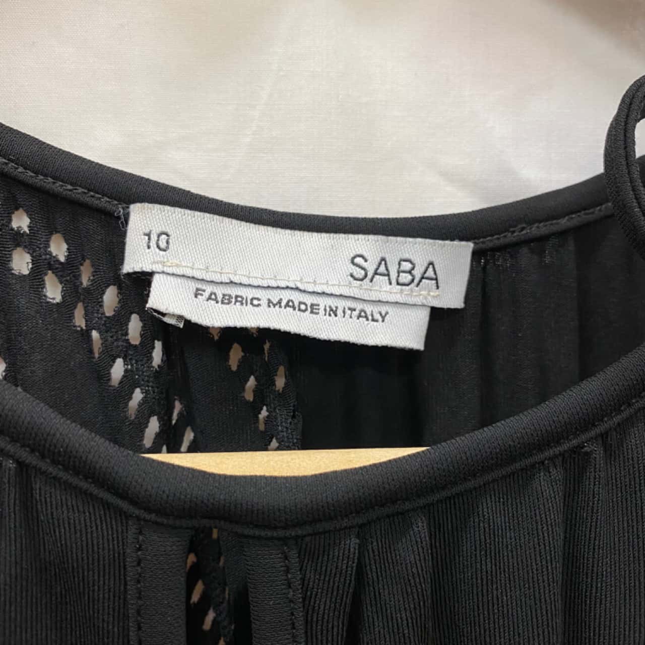 SABA Womens Size 10 Black Dress Designer Brand As New Made in Australia(s)