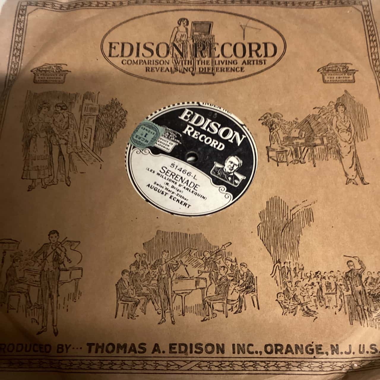 Edison Record Phonograph Record
