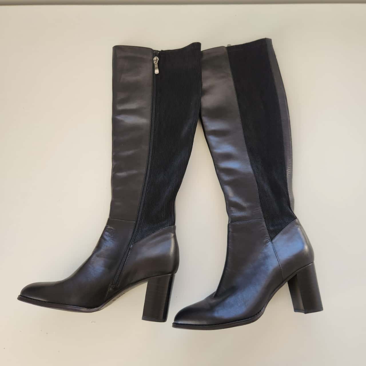 Jo Mercer Black Leather Boots Size 10 / 41 (s)