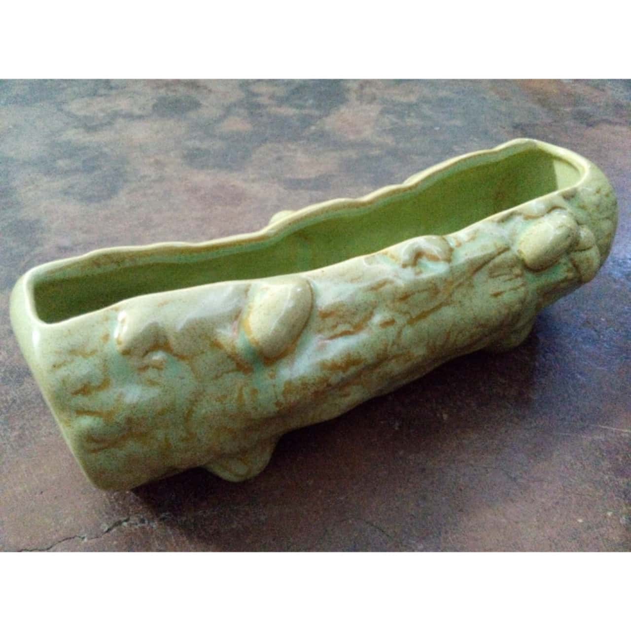 Vintage Australian Pottery Log Vase w/Gumnuts?(s)