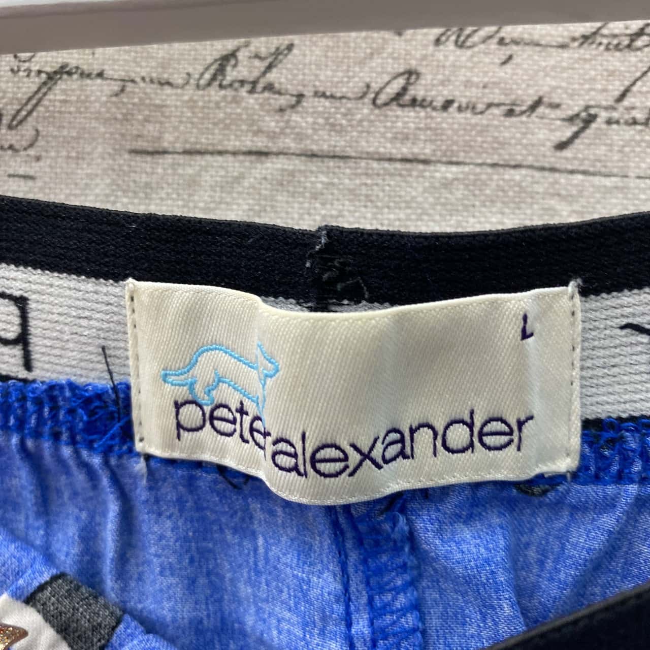 Peter Alexander Unisex Size L Black / Blue / Pattern / White (s)