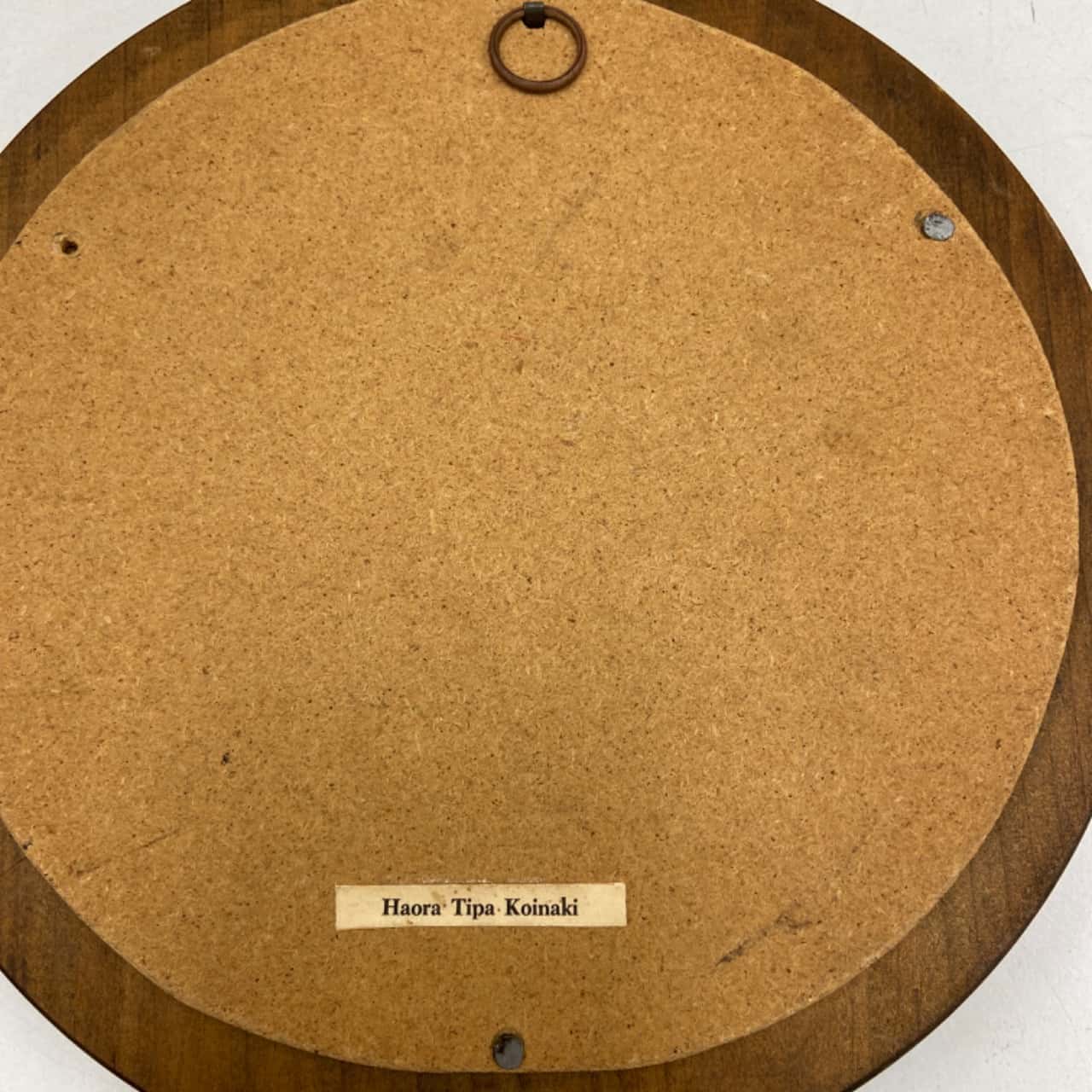 Round vintage frame with Māori pic ( Haora Tips Koinaki)