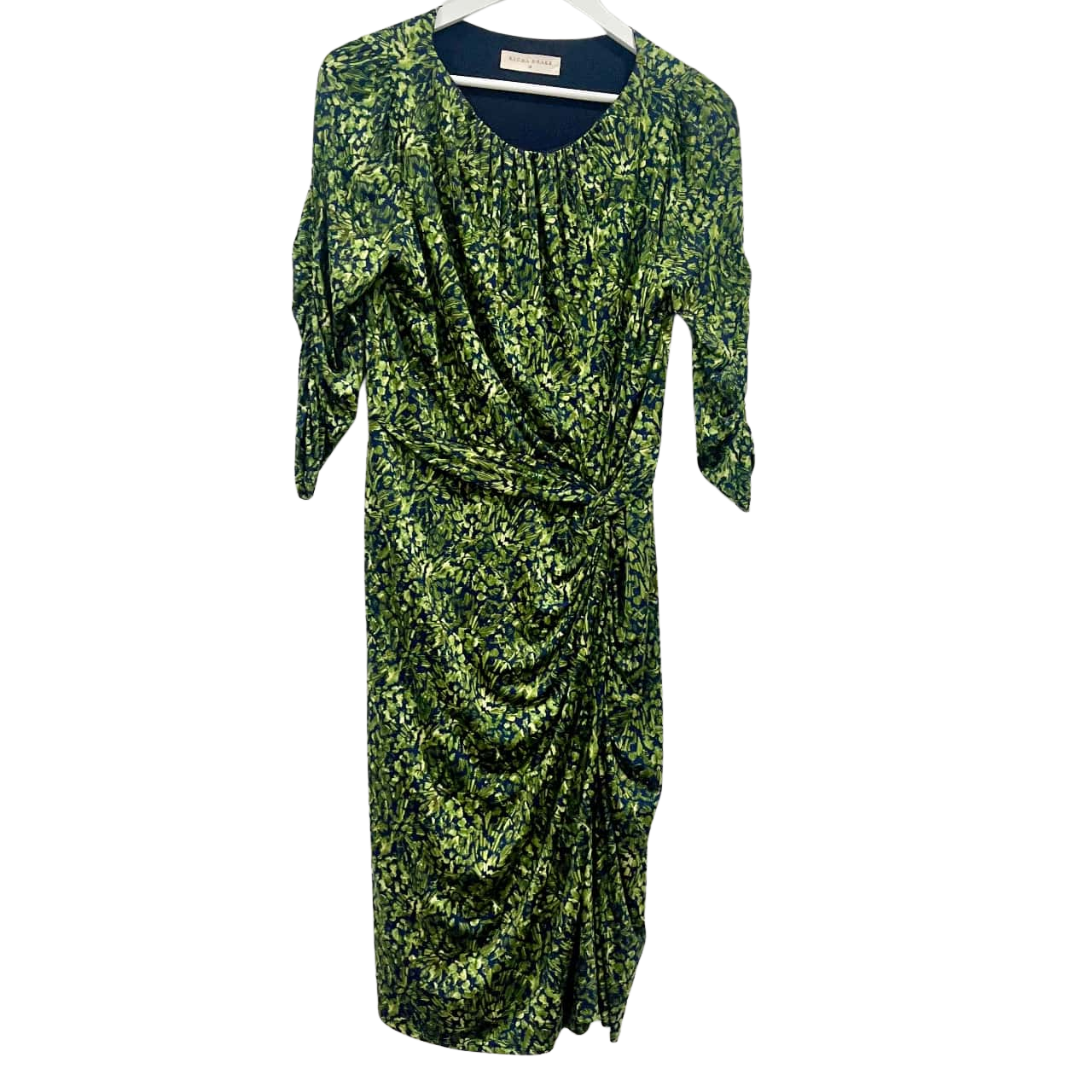Sacha Drake Green Floral Midi Dress Size 12(s)