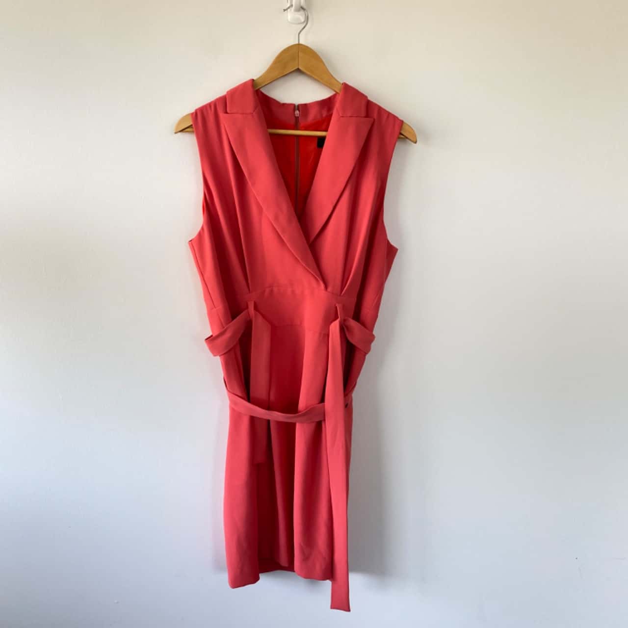 Cue Orange Sleeveless Office Mini Dress Size 14 / XL (s)