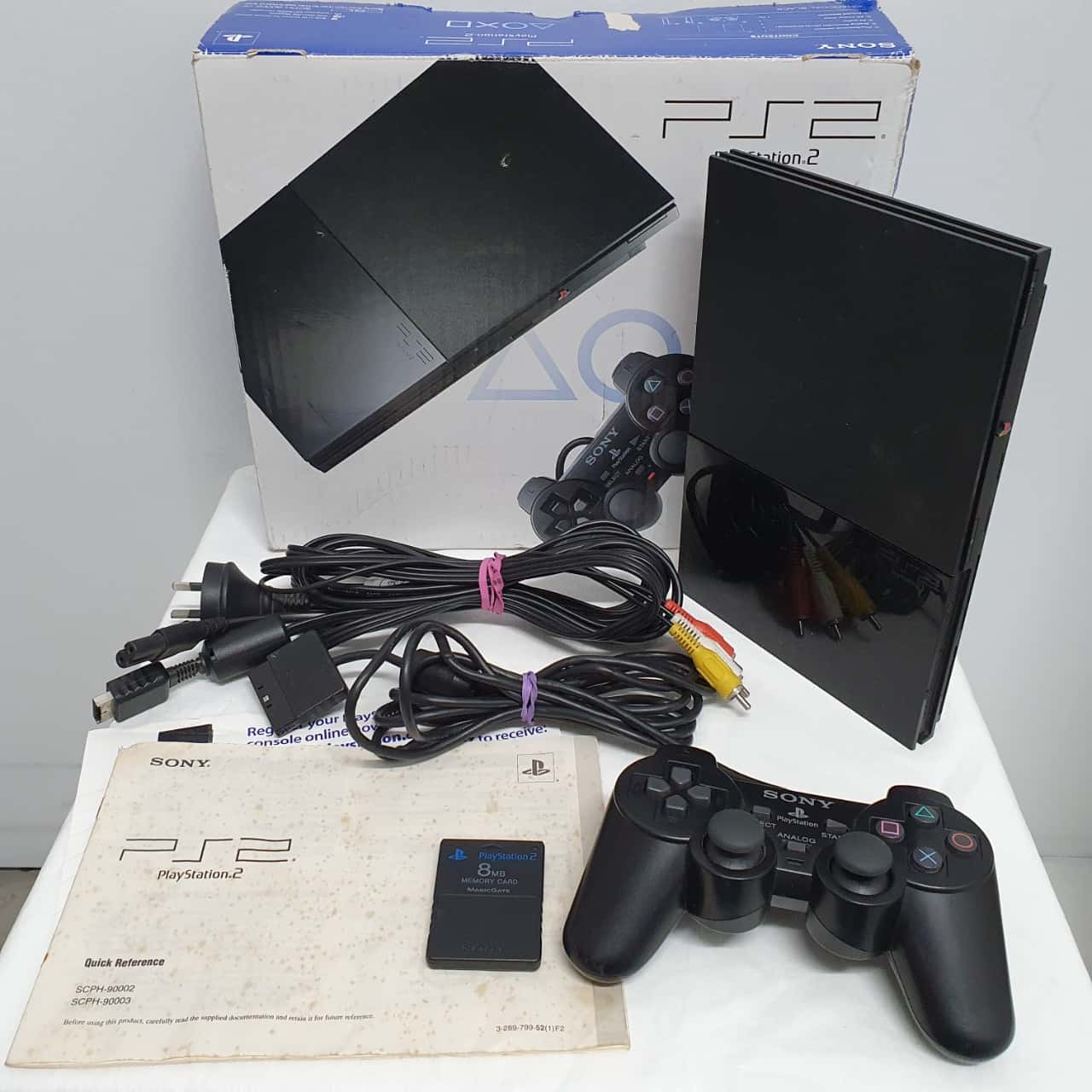 Sony PlayStation 2 Slim Game Console with Single Controller Complete in ...