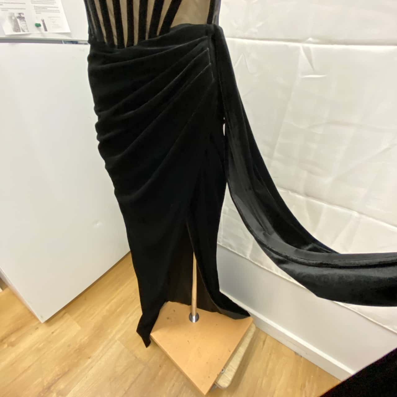 Miss Circle Women's Red Carpet Dress/Falling Drape/Slip One Leg/Velvet ...
