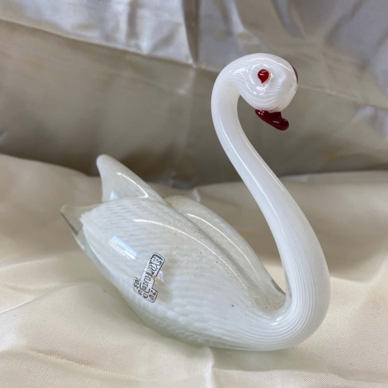 Set of 3 Swedish hand blown glass swans(s)