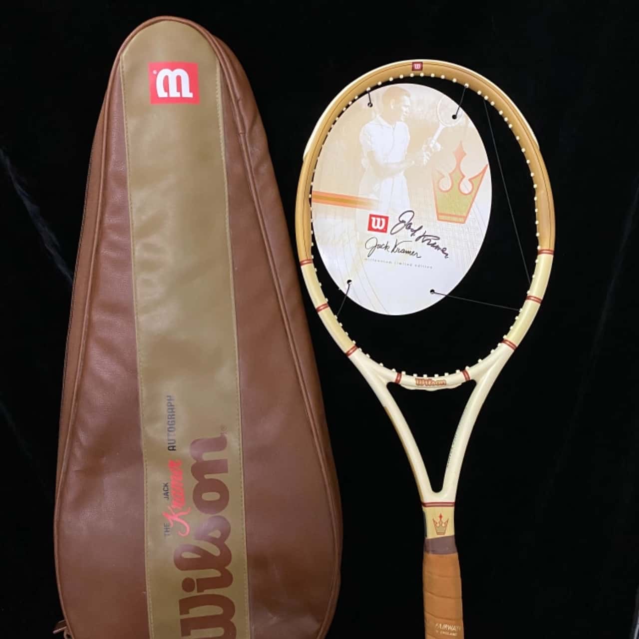 Jack Kramer Signed Tennis Racket With Certificate & Carry Case(s)
