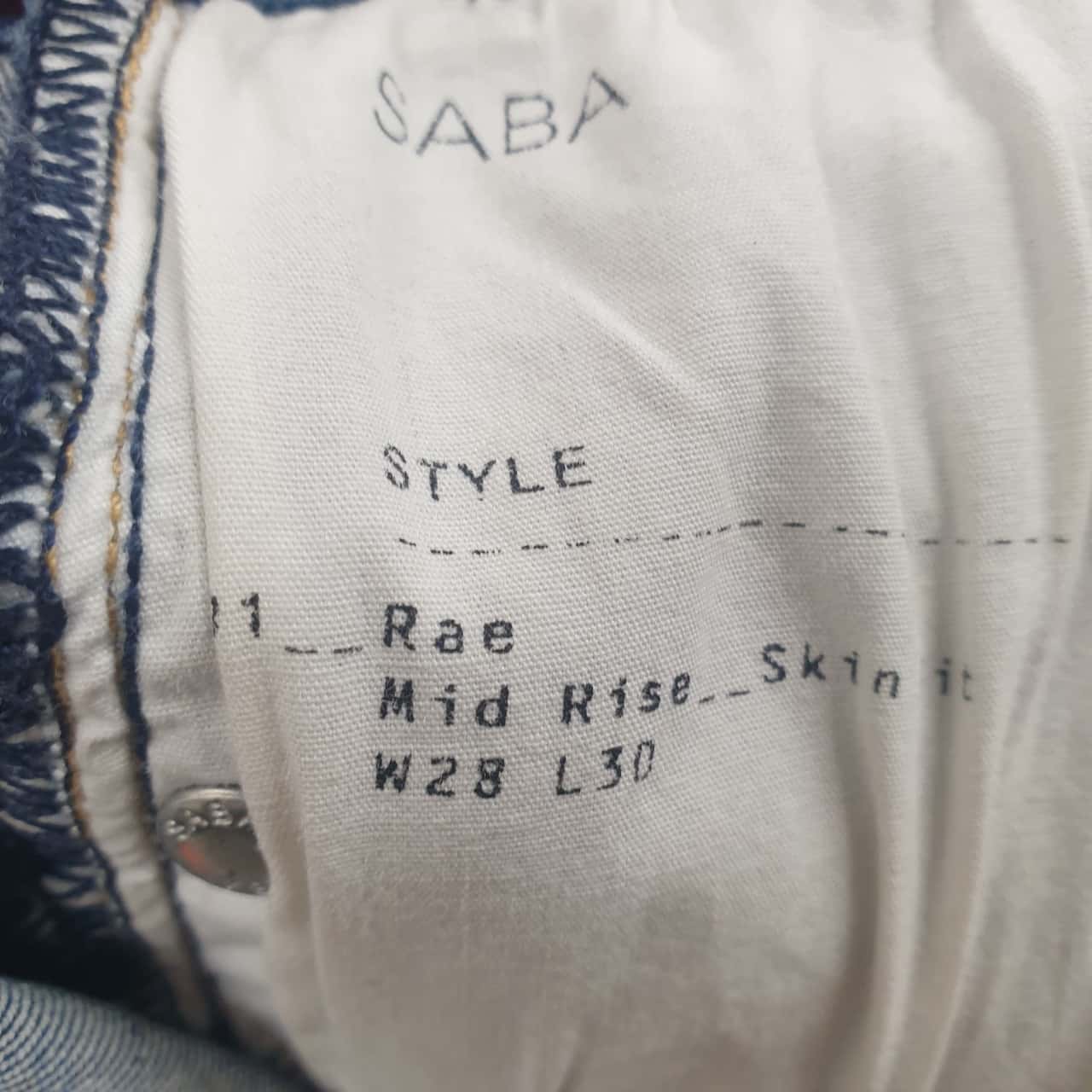 SABA Womens Size 28 Straight Jeans Blue