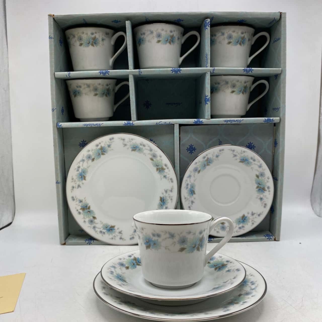 Vintage BNIB 18 Piece Set Noritake "Marella" Tea Set for 6 Trios in Original Vintage Gift Box (s)