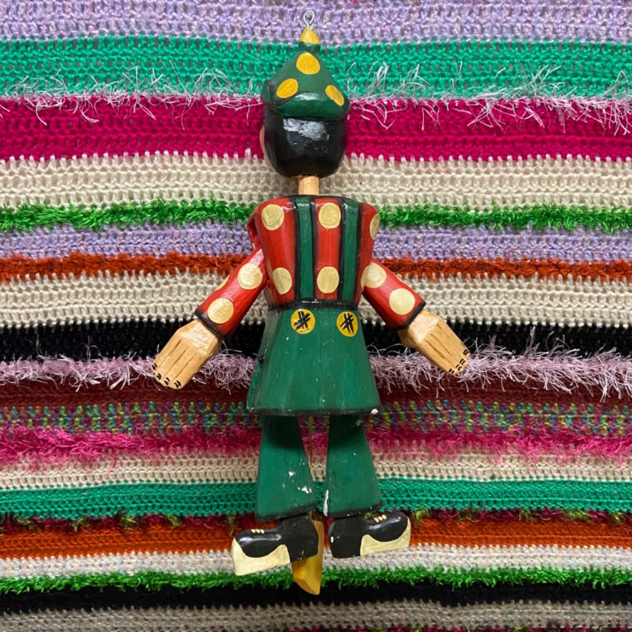 Vintage Wooden Pull String Puppet