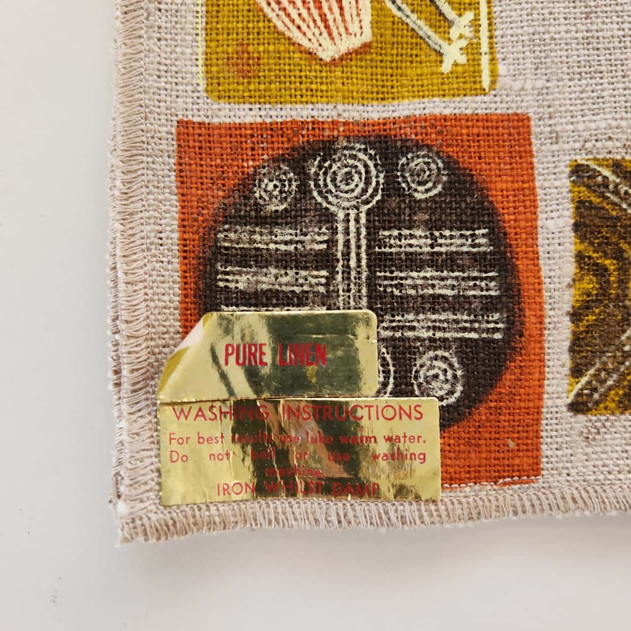 Indigenous designed pure linen placemats 4x(s)