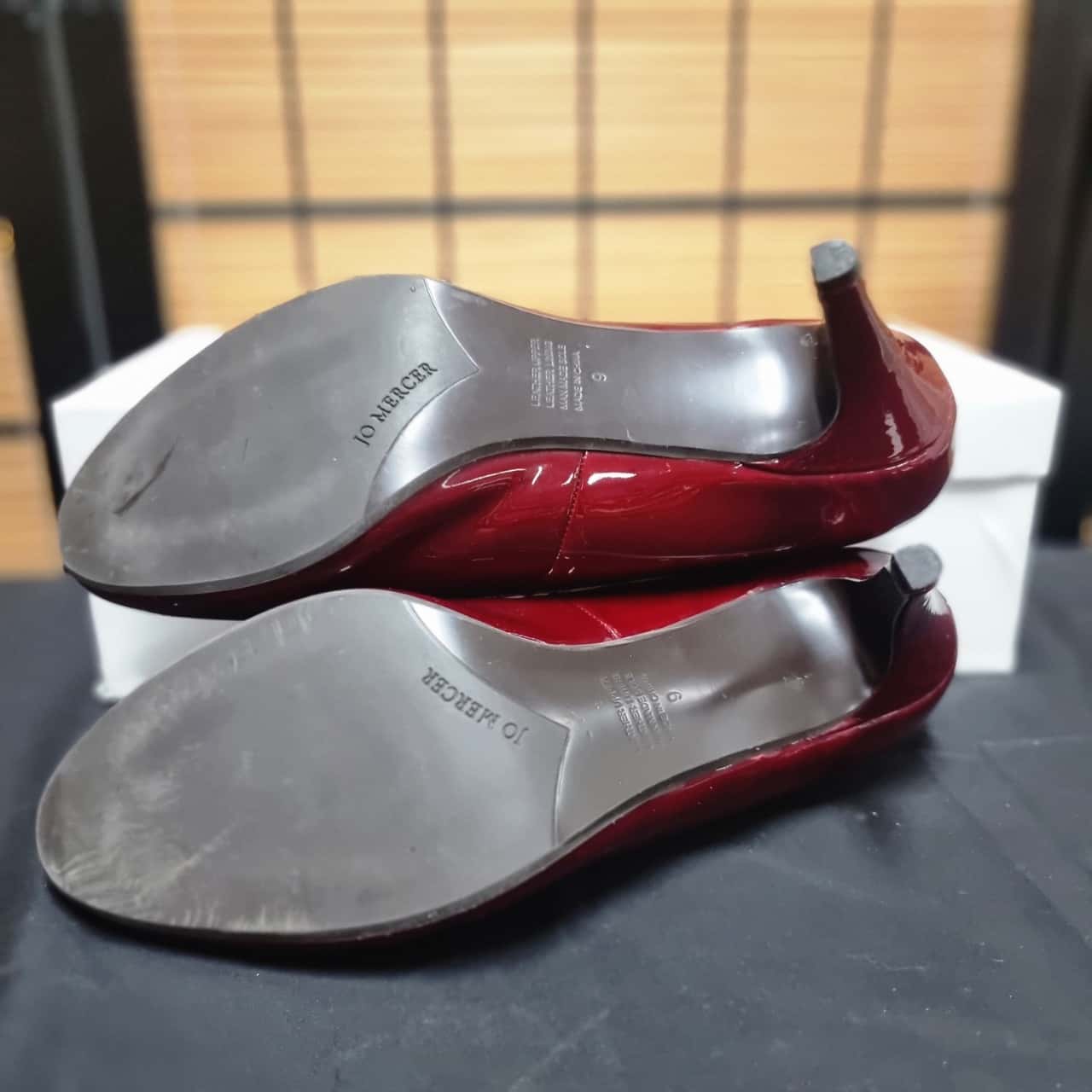 Jo Mercer 'Esmerelda' Chilli Pearl Pumps - Size 9(s)