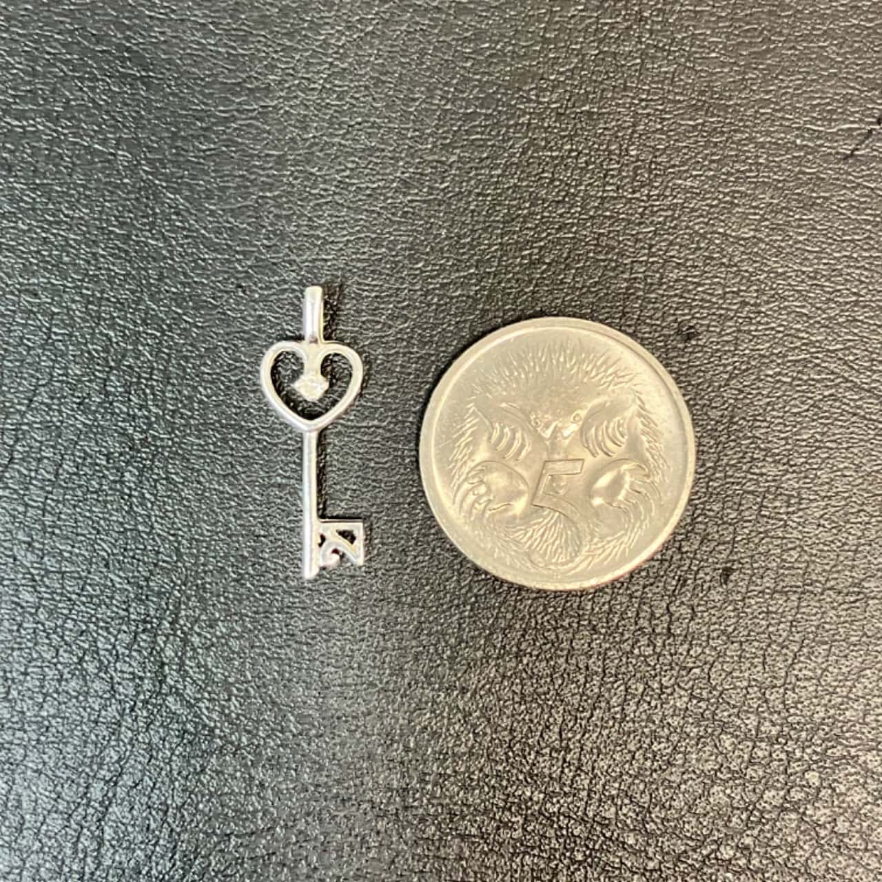 Silver and Diamond (tested) 21st Pendant (s)