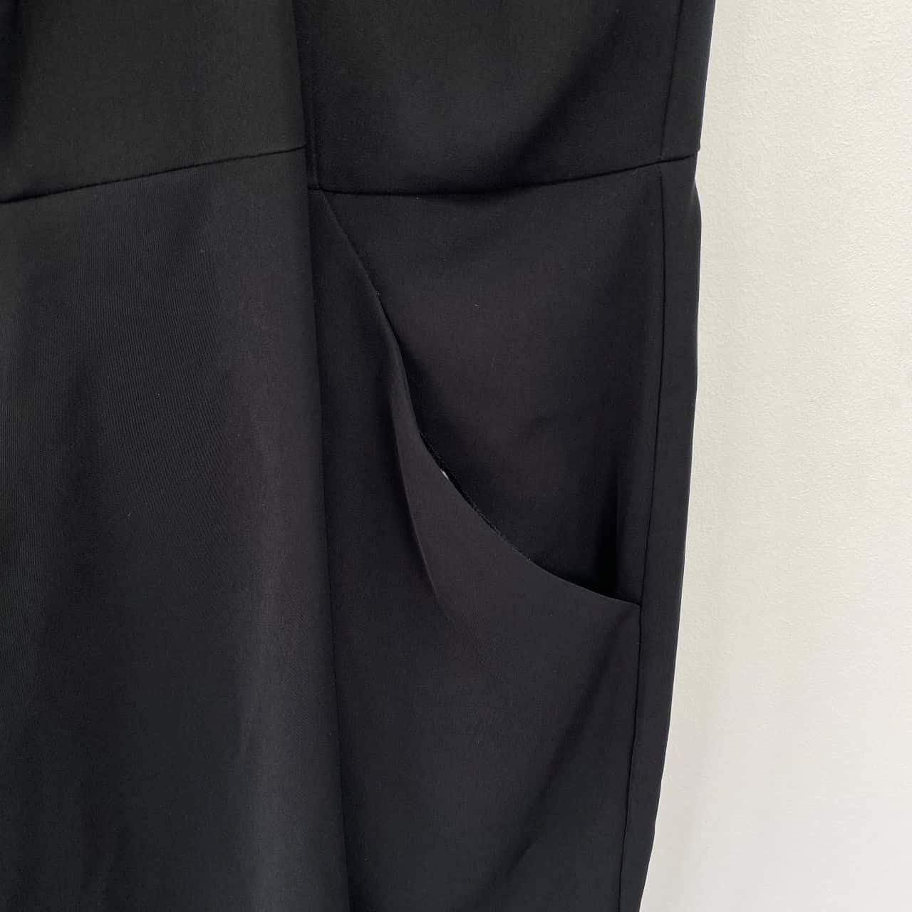 DKNY Black Comb Twist Bodycon Mini Dress Size 6