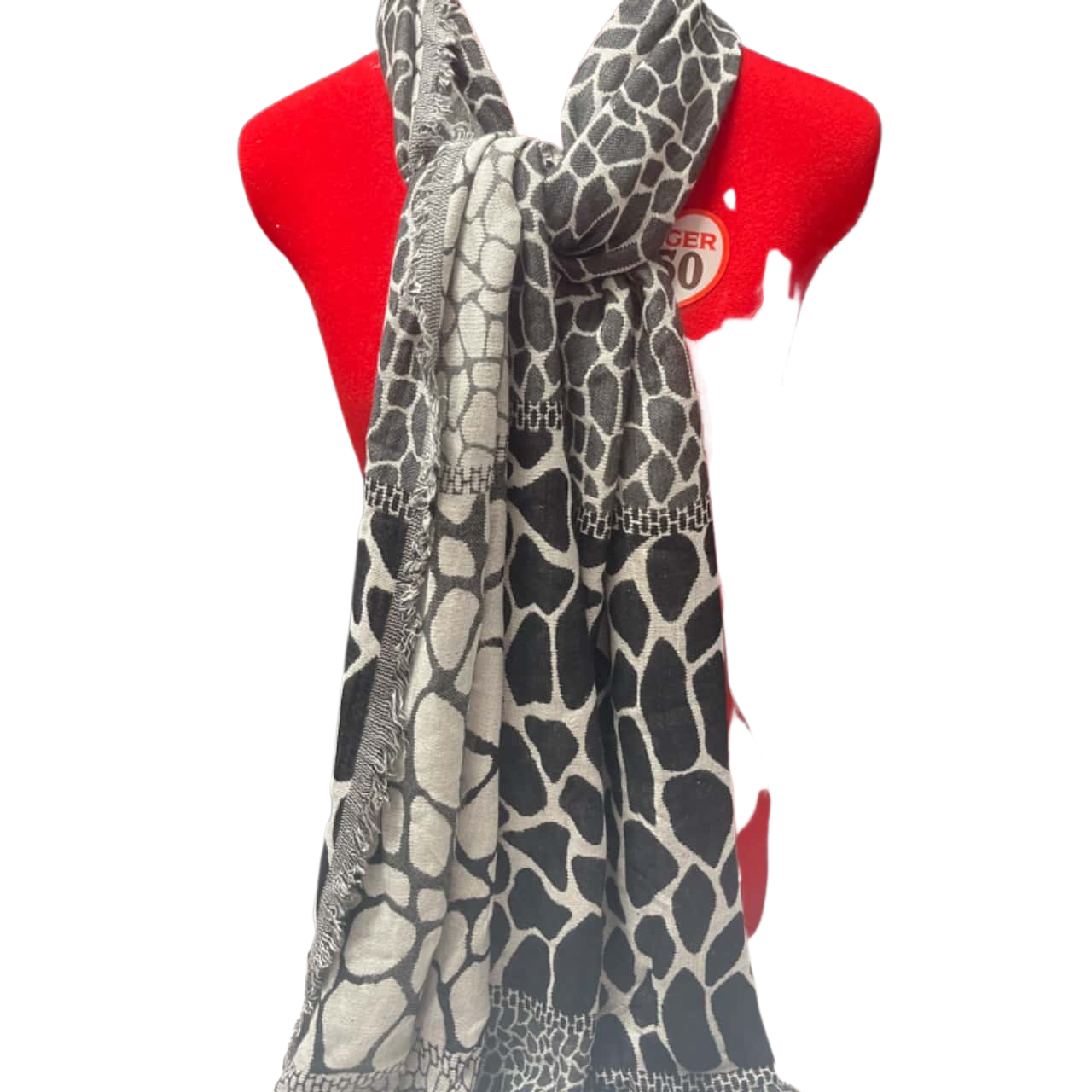 Seed Heritage Womans black, white and grey print scarf(s)