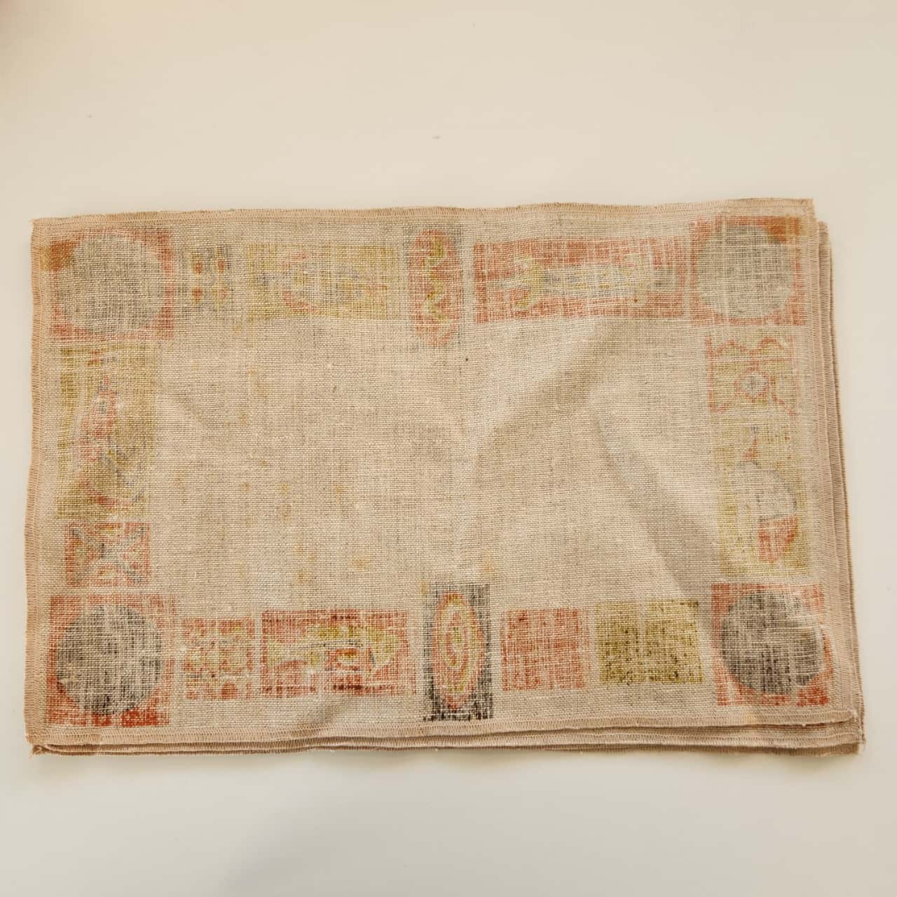 Indigenous designed pure linen placemats 4x(s)