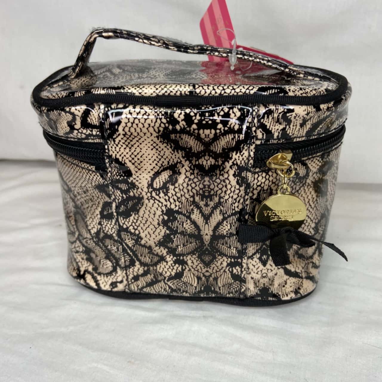 Victoria's Secret Womens Mini Train Case Beige / Black / Gold BNWT RRP ...