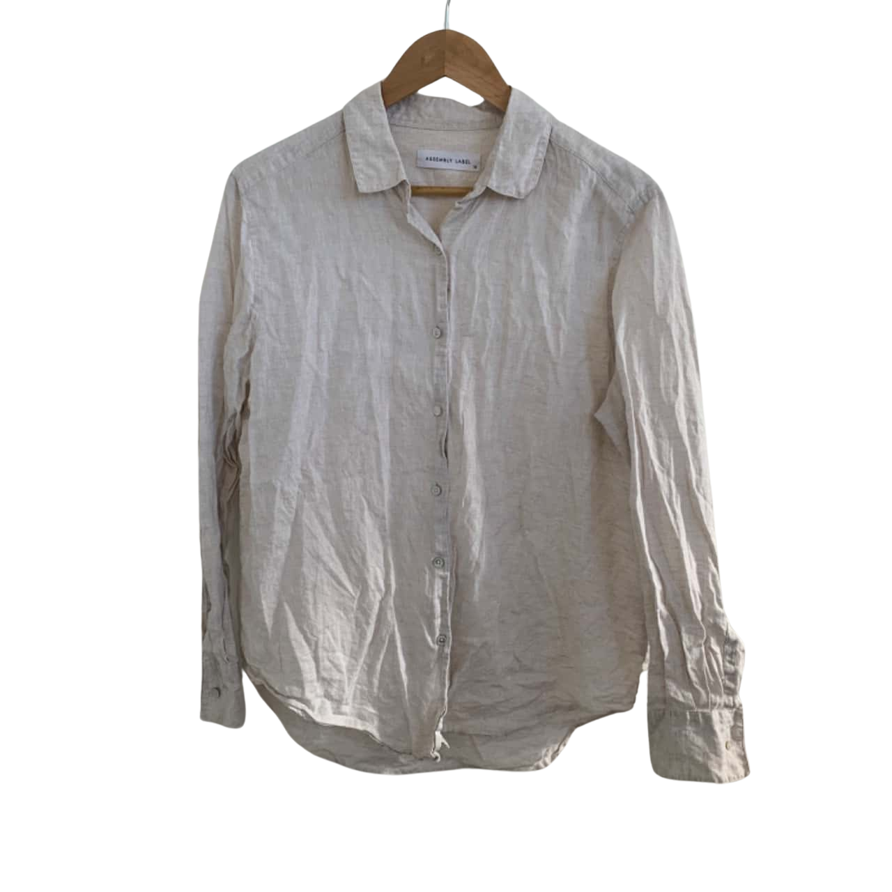Assembly Label Size 10 Cream Linen Button Up