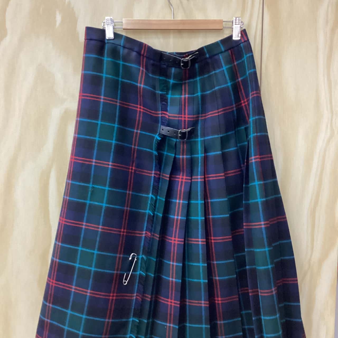Anderson Innes Scotland Wool Plaid Skirt / Kilt Size 16 100% Wool