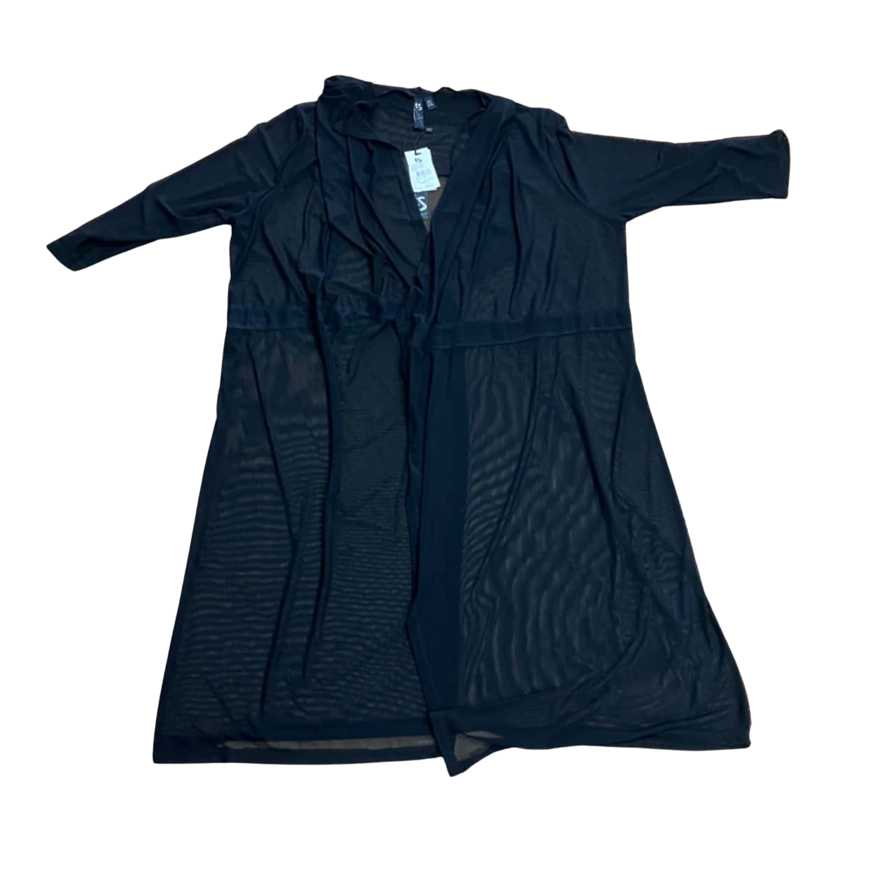 Taking Shape Shadow Mesh Duster Cardy Size 20 / 22 / XL Black BNWT(s)