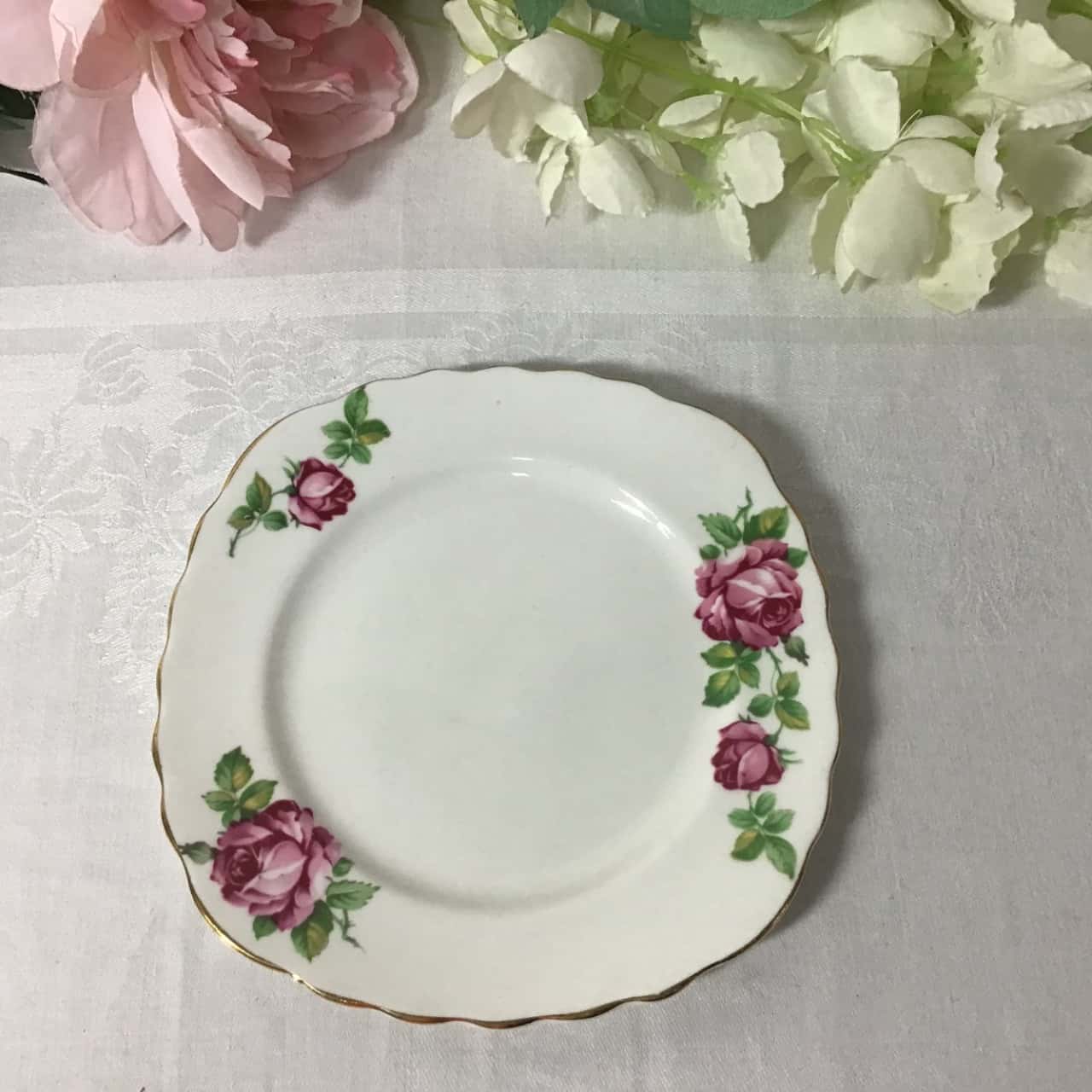 Vintage Colclough Pink Roses Pattern Bone China Side Plate