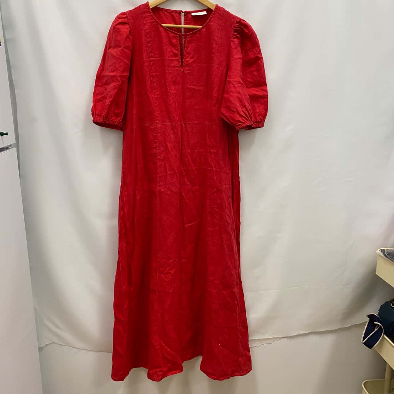 Sussan Women's 100% Linen Dress Size 14 Red (s)