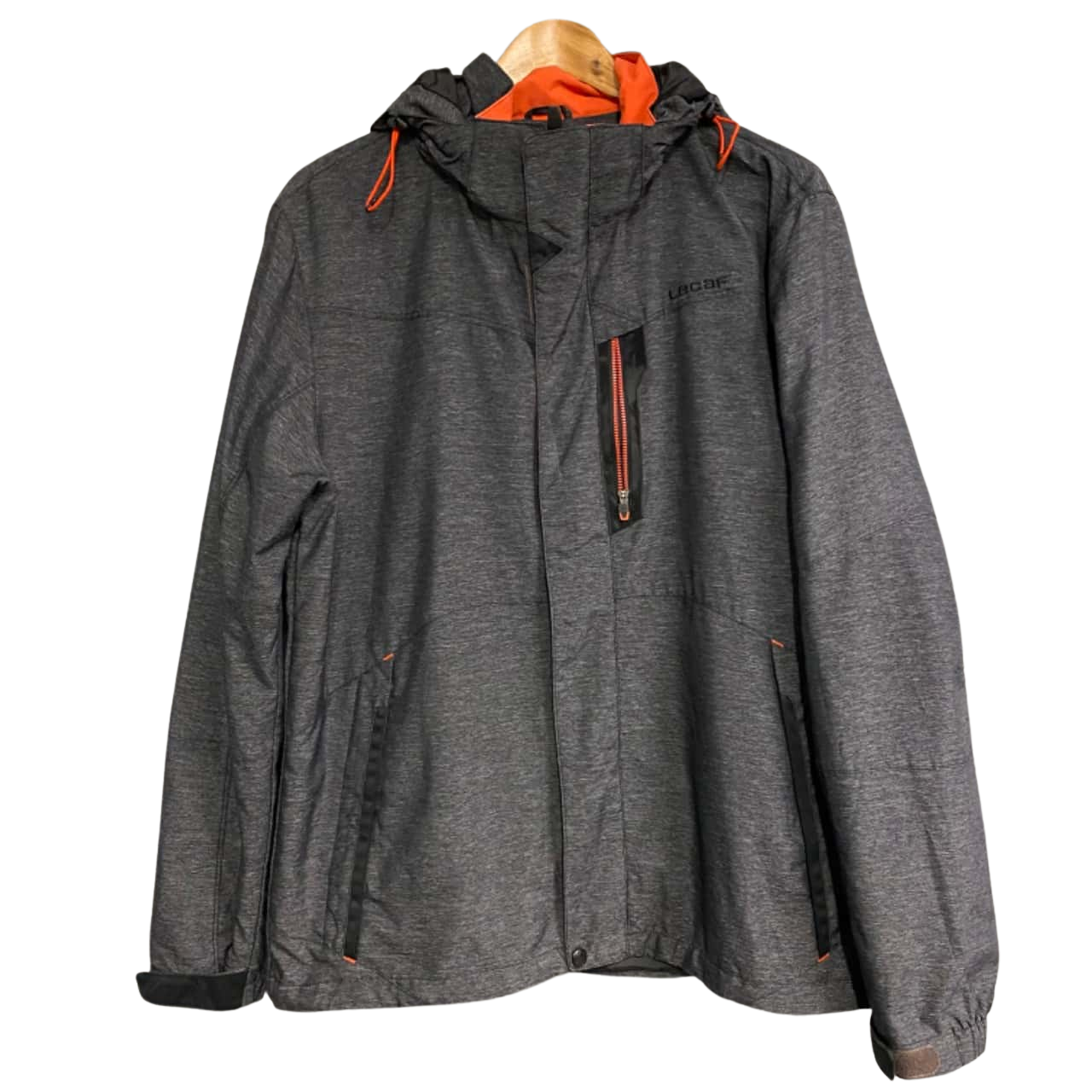 LeCaf Sports Mens Size 105 Front Zipper / Hood Jacket Green