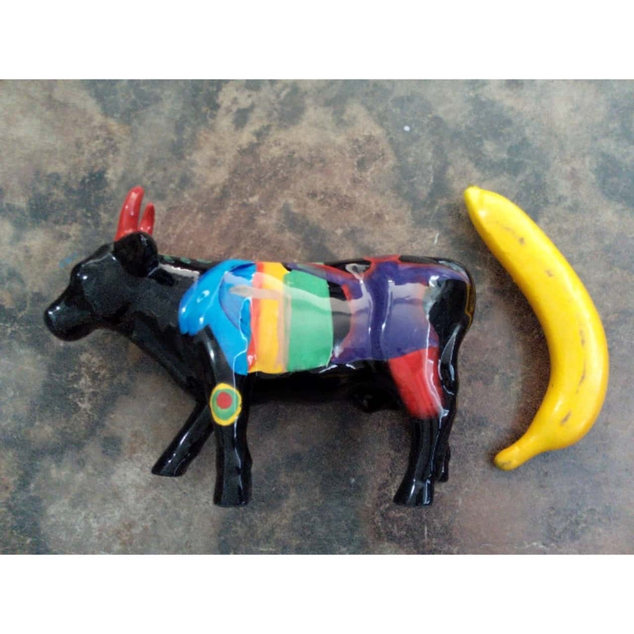 Colourful Bull/Cow Ceramic Figure(s)