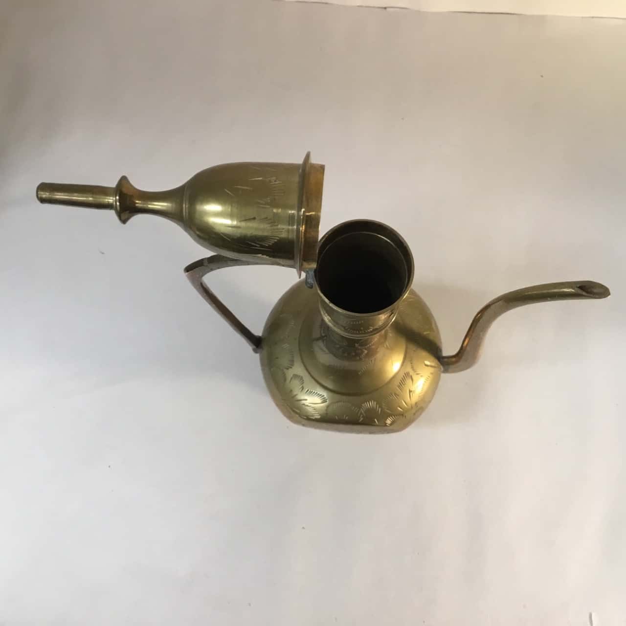 Vintage Indian Brass Coffee Pot