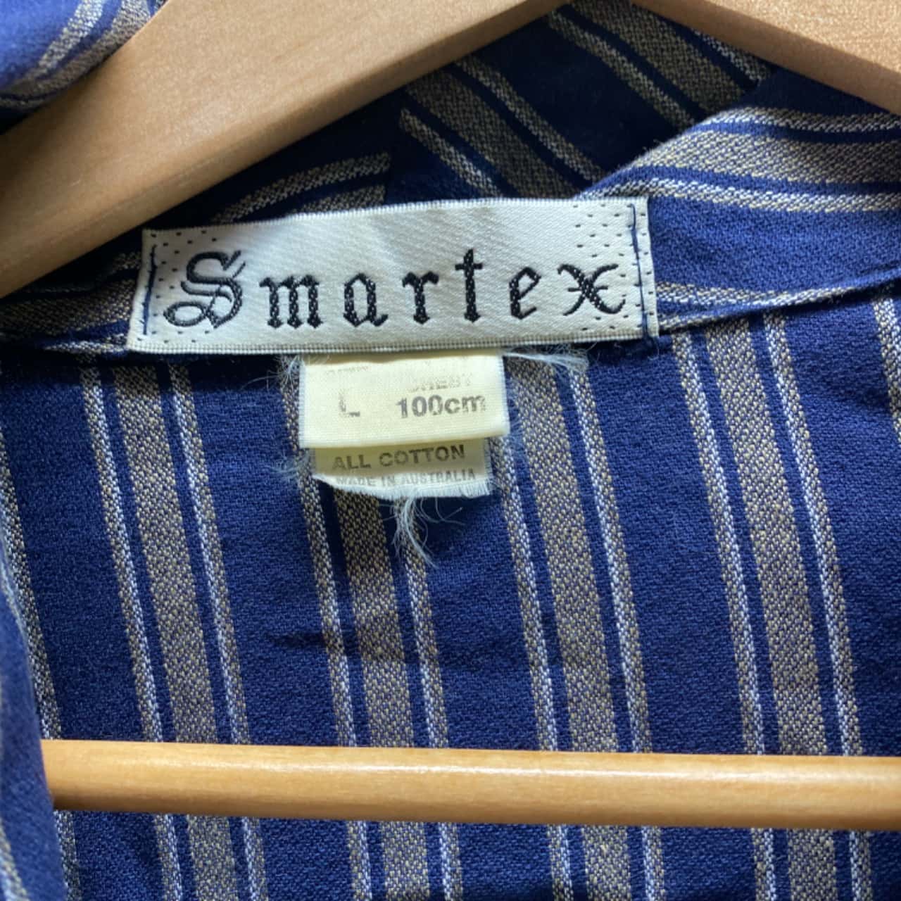 Smartex Mens Navy Blue / Striped Dressing Gown