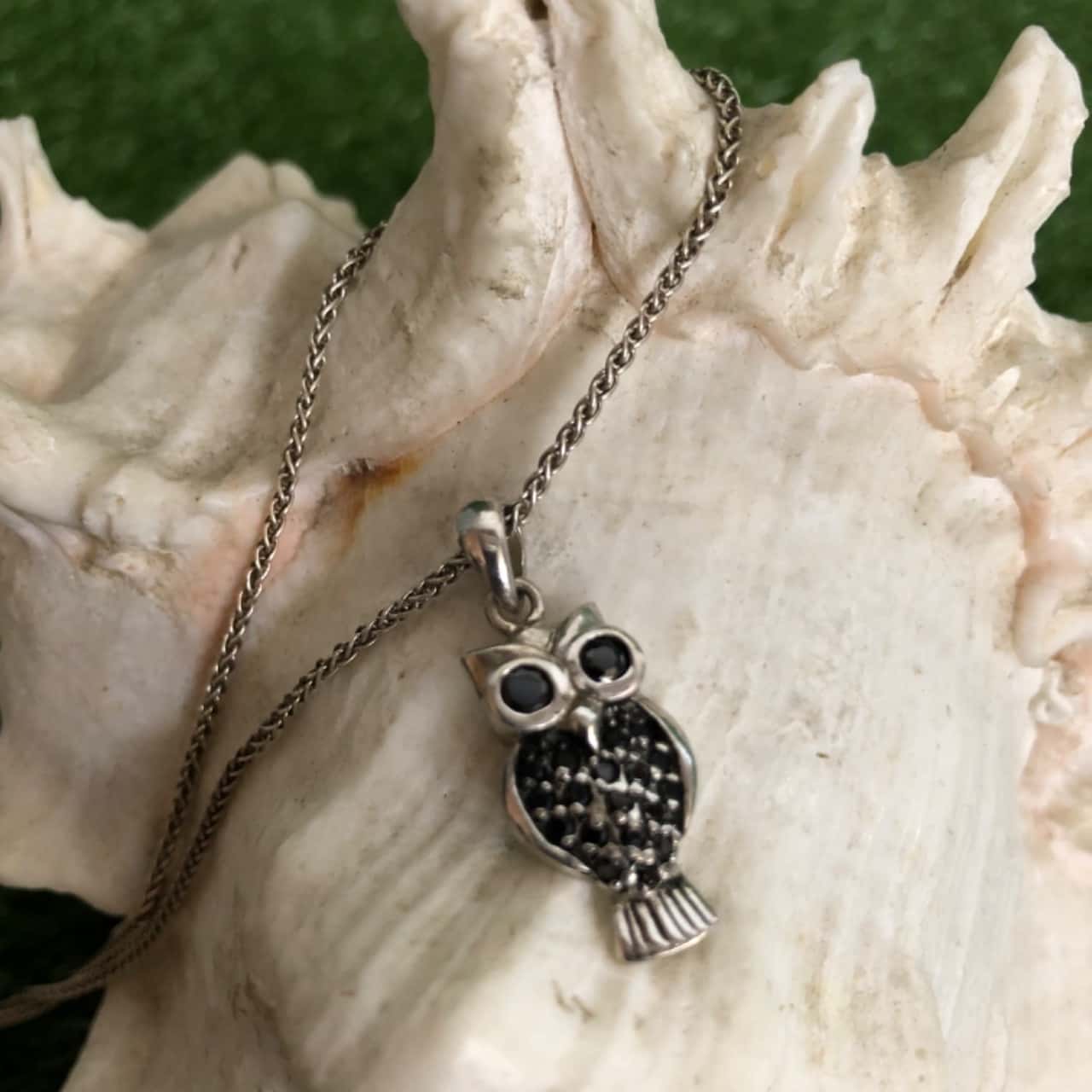 Angus & Coote Silver Owl Necklace (Stamped 925)