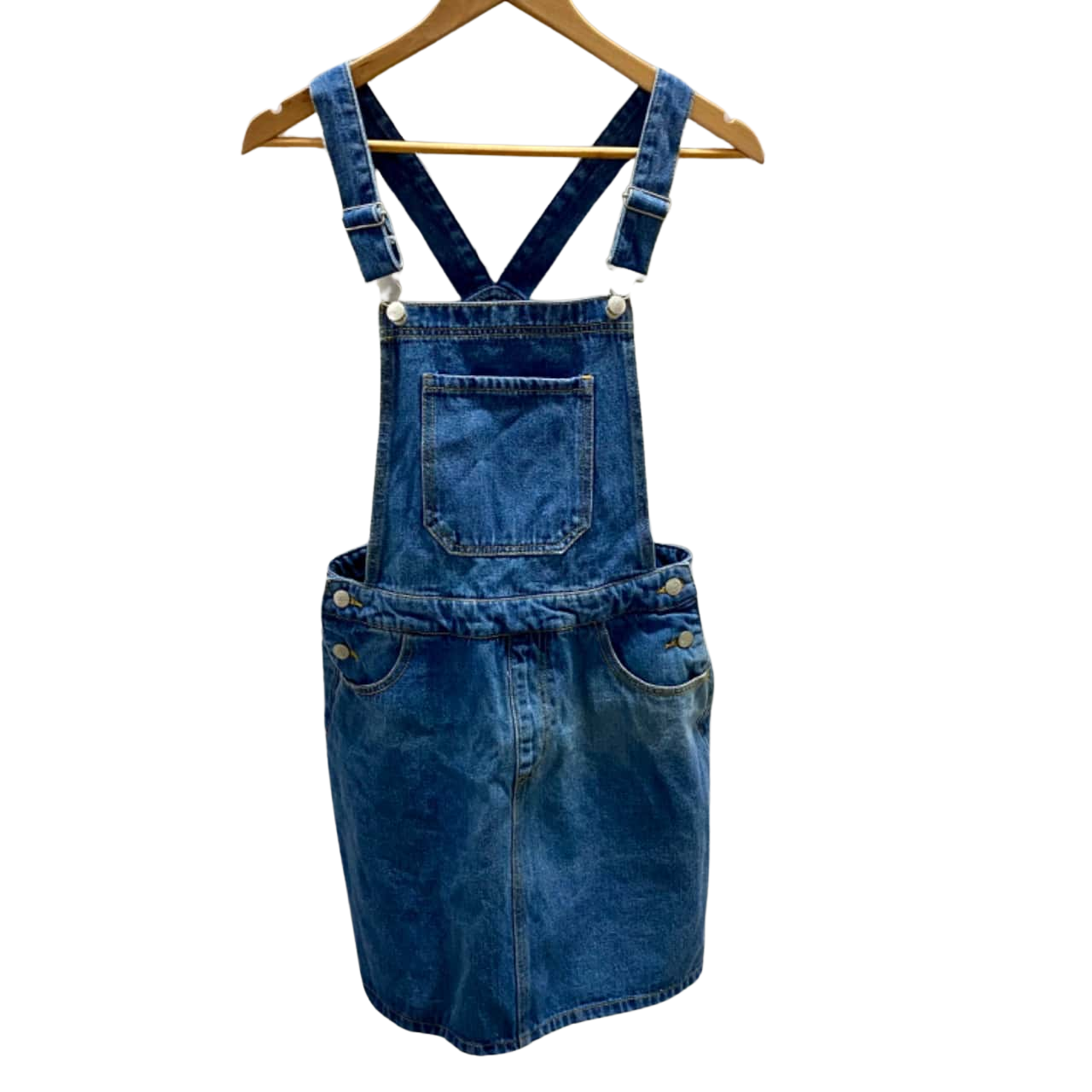 Dotti Size 12 Denim Blue Overall Skirt (s)