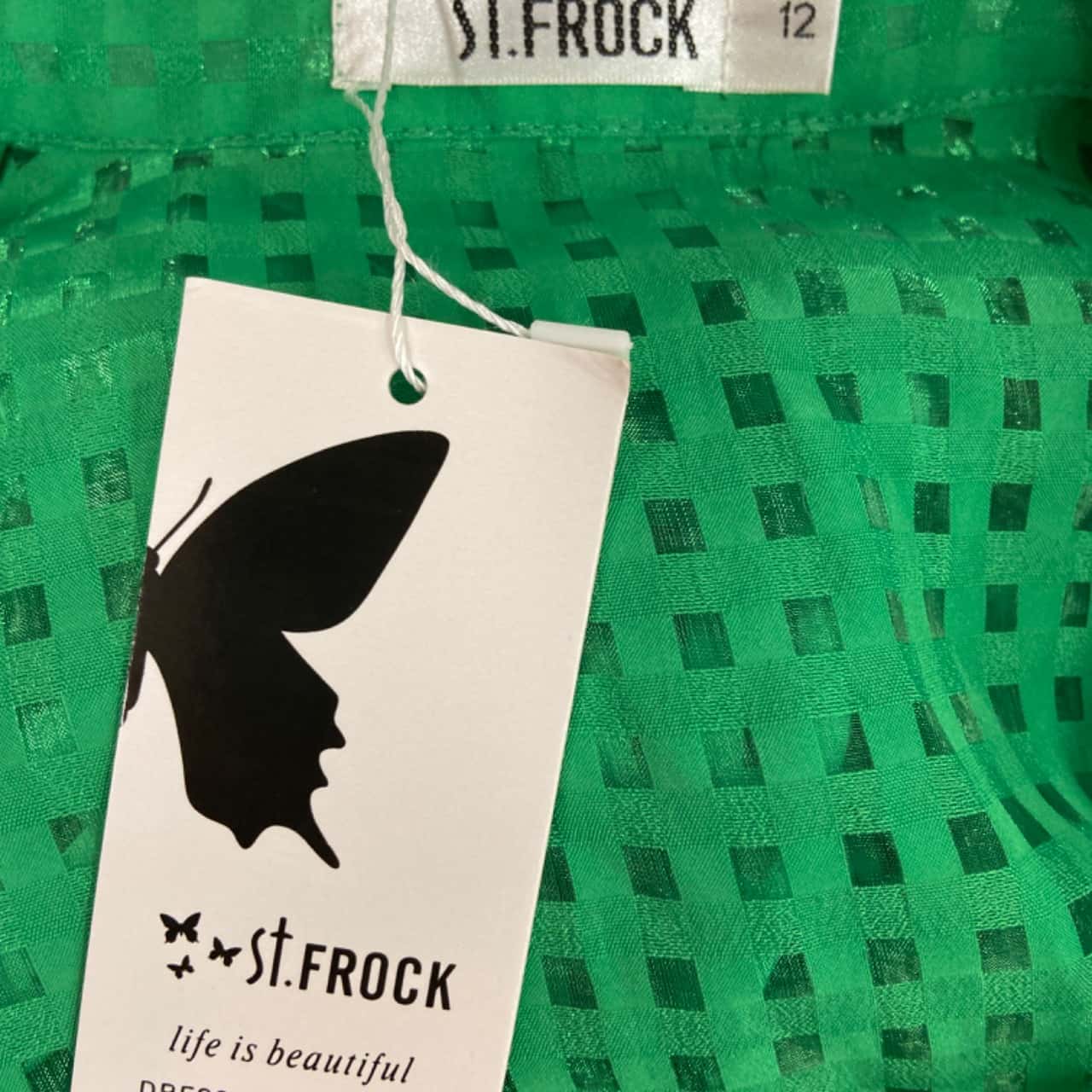 St Frocks Womens Size 12 Long Sleeve Green Shirt Style Dress RRP: $89.90(s)