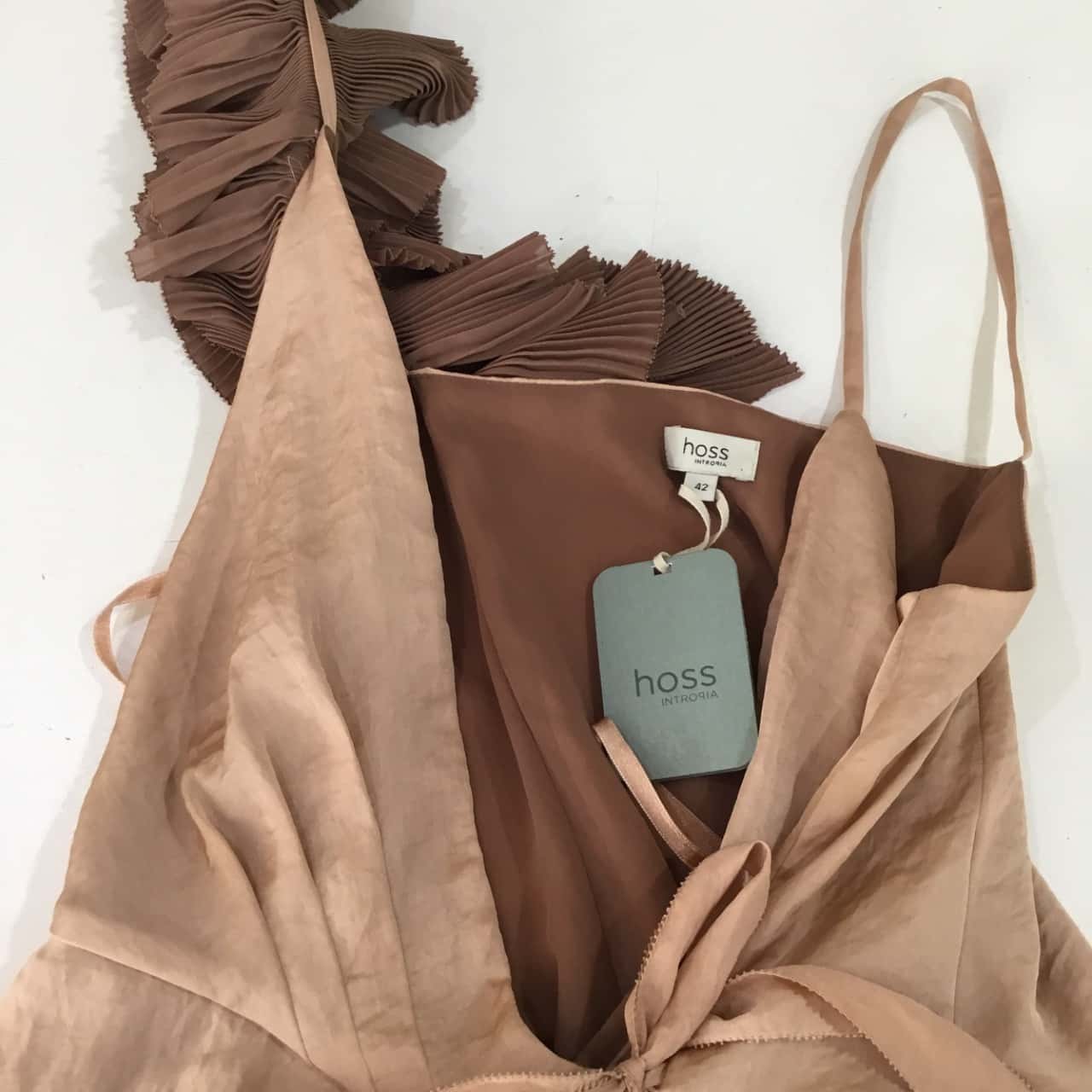 Hoss Intropia Cocktail Wrap Dress with frill shoulder (s)