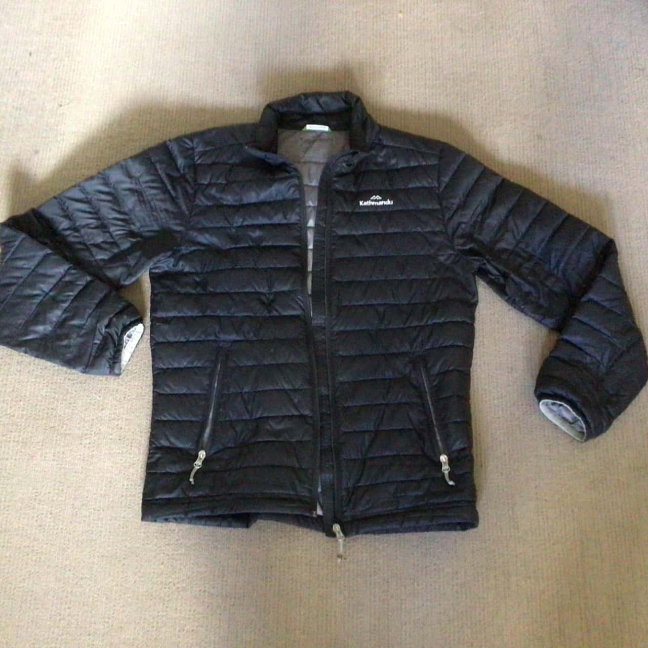 Kathmandu Mens Puffer Jacket ( Down Inner) Size S Black (s)