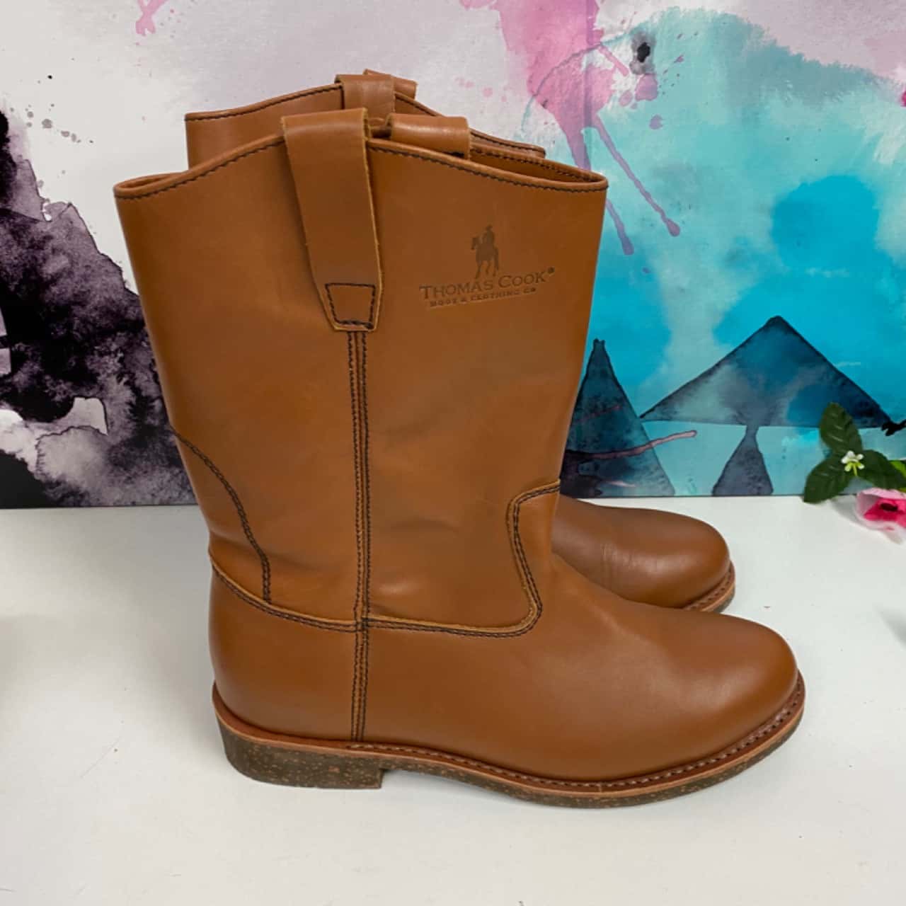 Thomas Cook leather Mens boots Size 9.5 EW