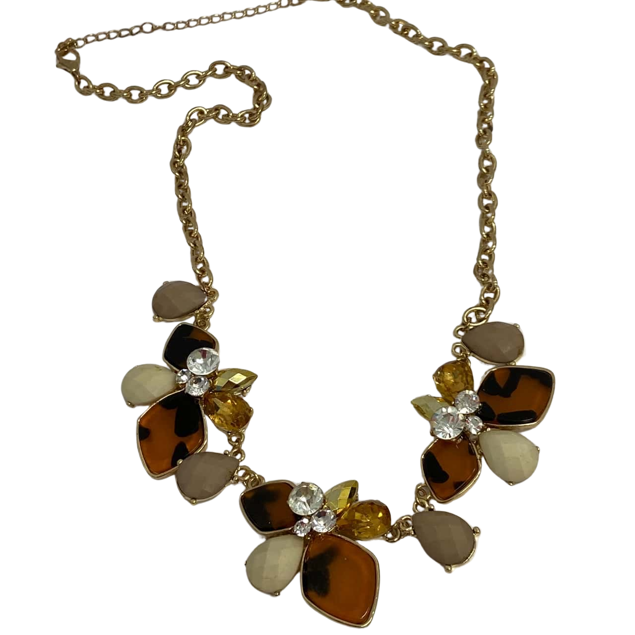 Womens Necklaces Beige / Brown / in Gold (s)