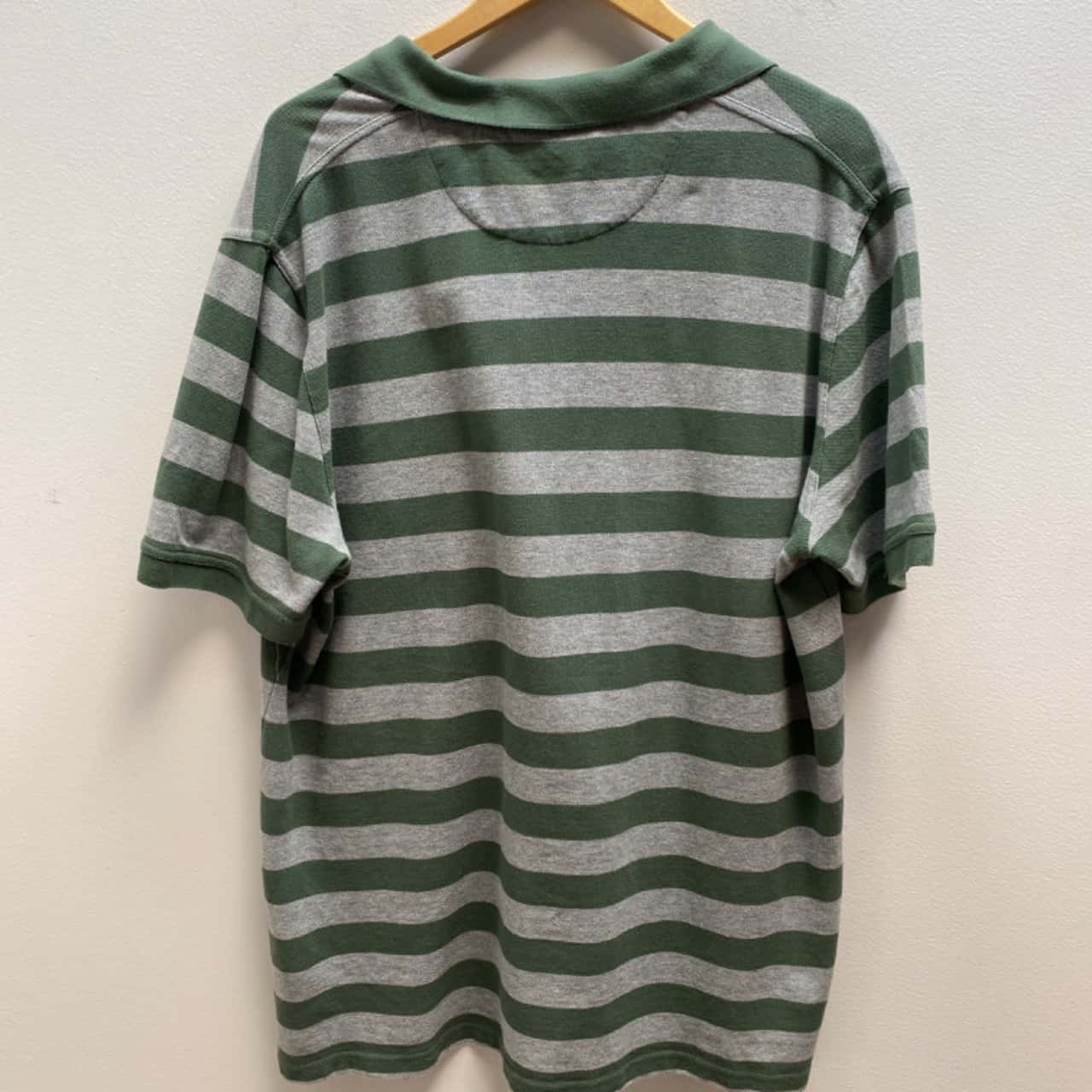 R.M. Williams Mens Green Striped Polo(s)