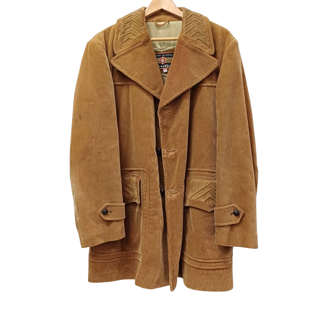 CORTEFIEL Italian Suede Corduroy Beige Yellow Jacket Men's Made in ...