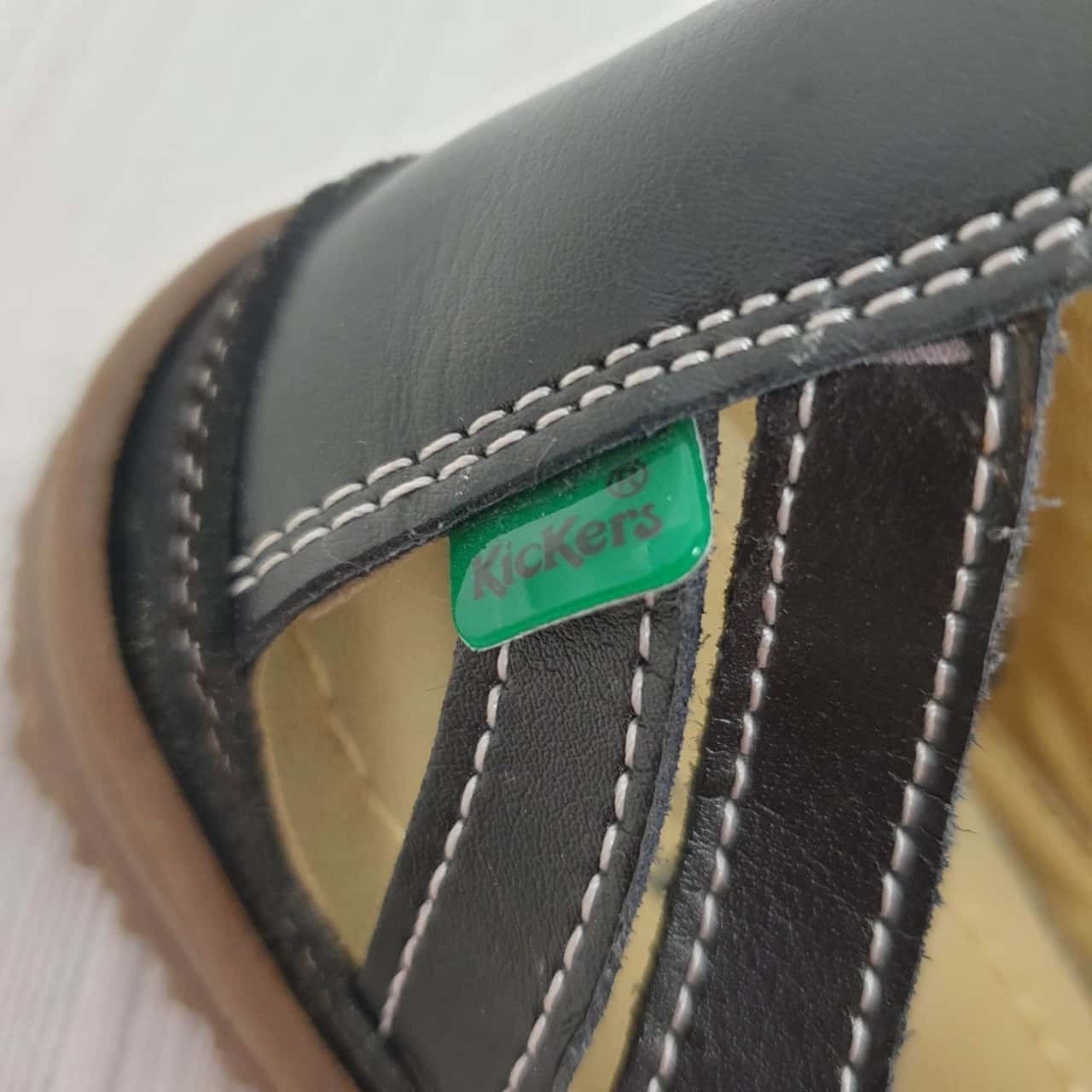 Kickers Made In France Flat School Style Navy Blue Cover Toes Sandal ...