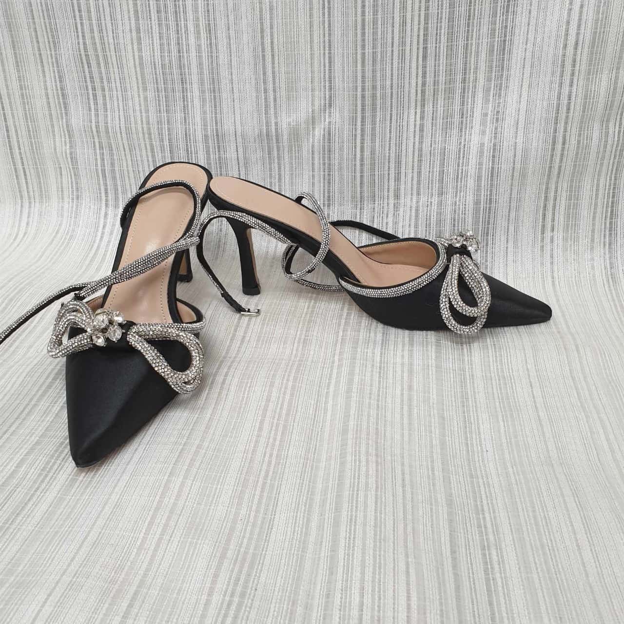 Mettesally Absolutely Stunning Pointed Glitter Diamante Rhinestone ...